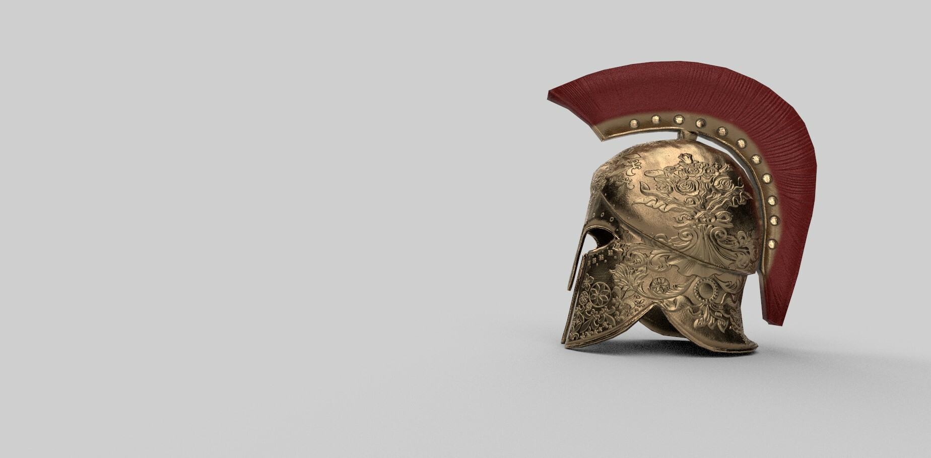 ArtStation - spartan battle helmet.