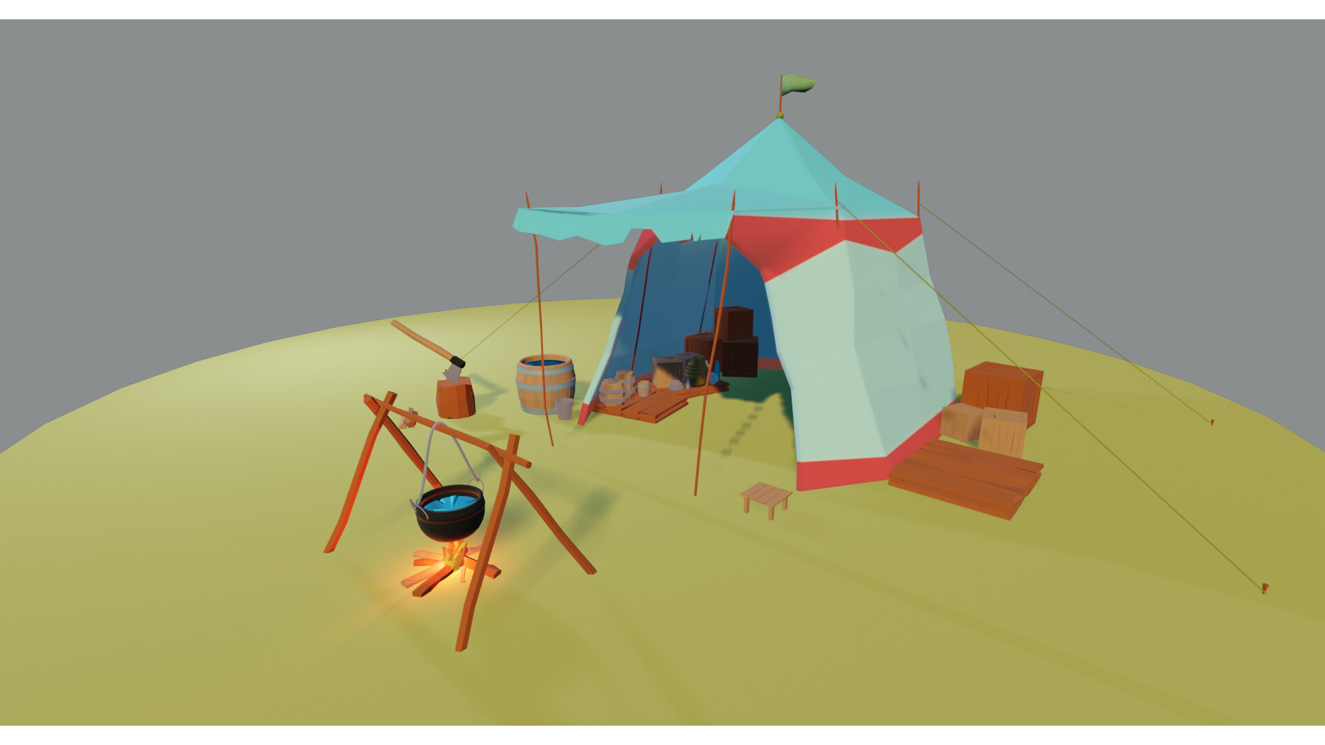 ArtStation - tent lowpoly
