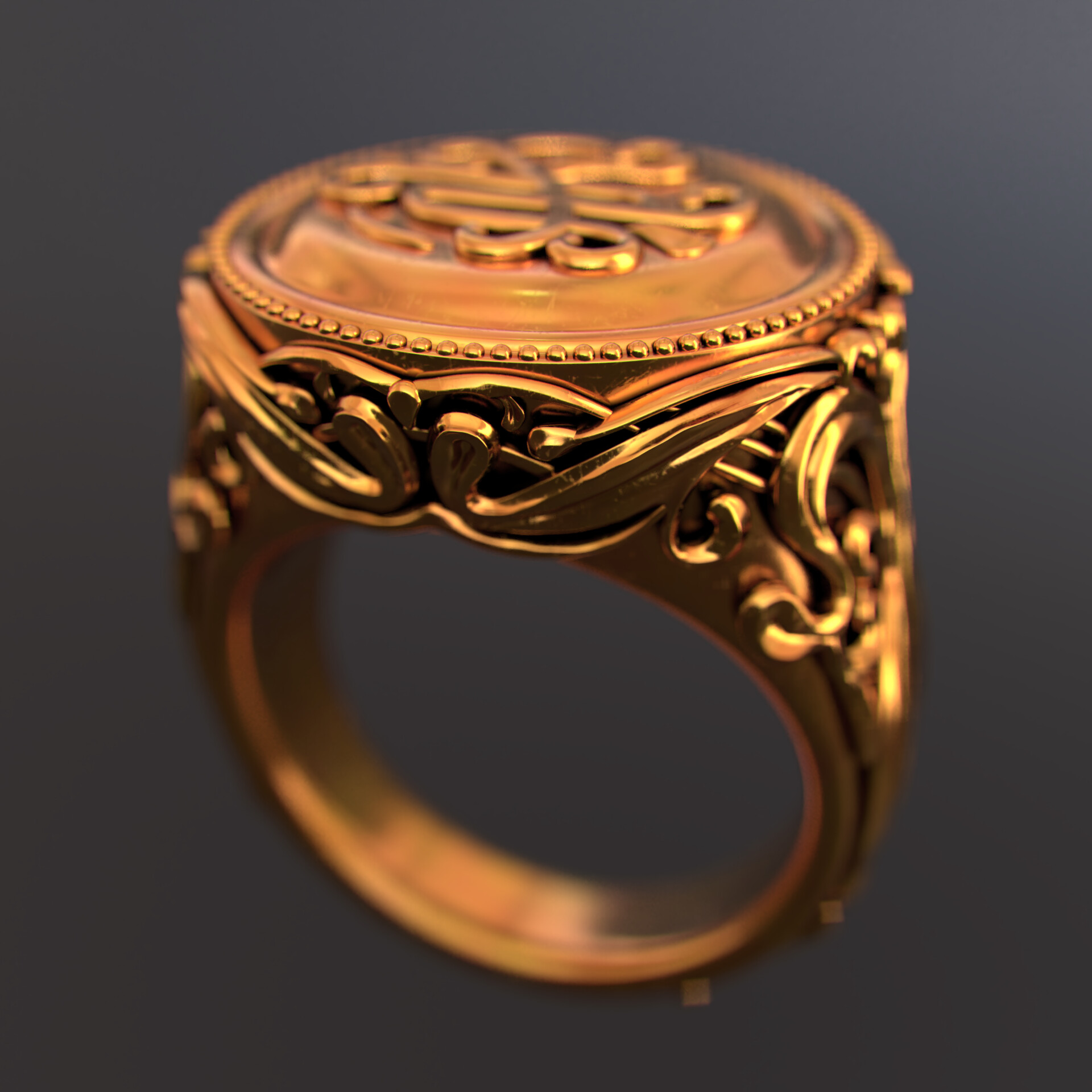 Alex Koronevskiy - Ring model. Modeling with Blender 2.8. Textured with ...