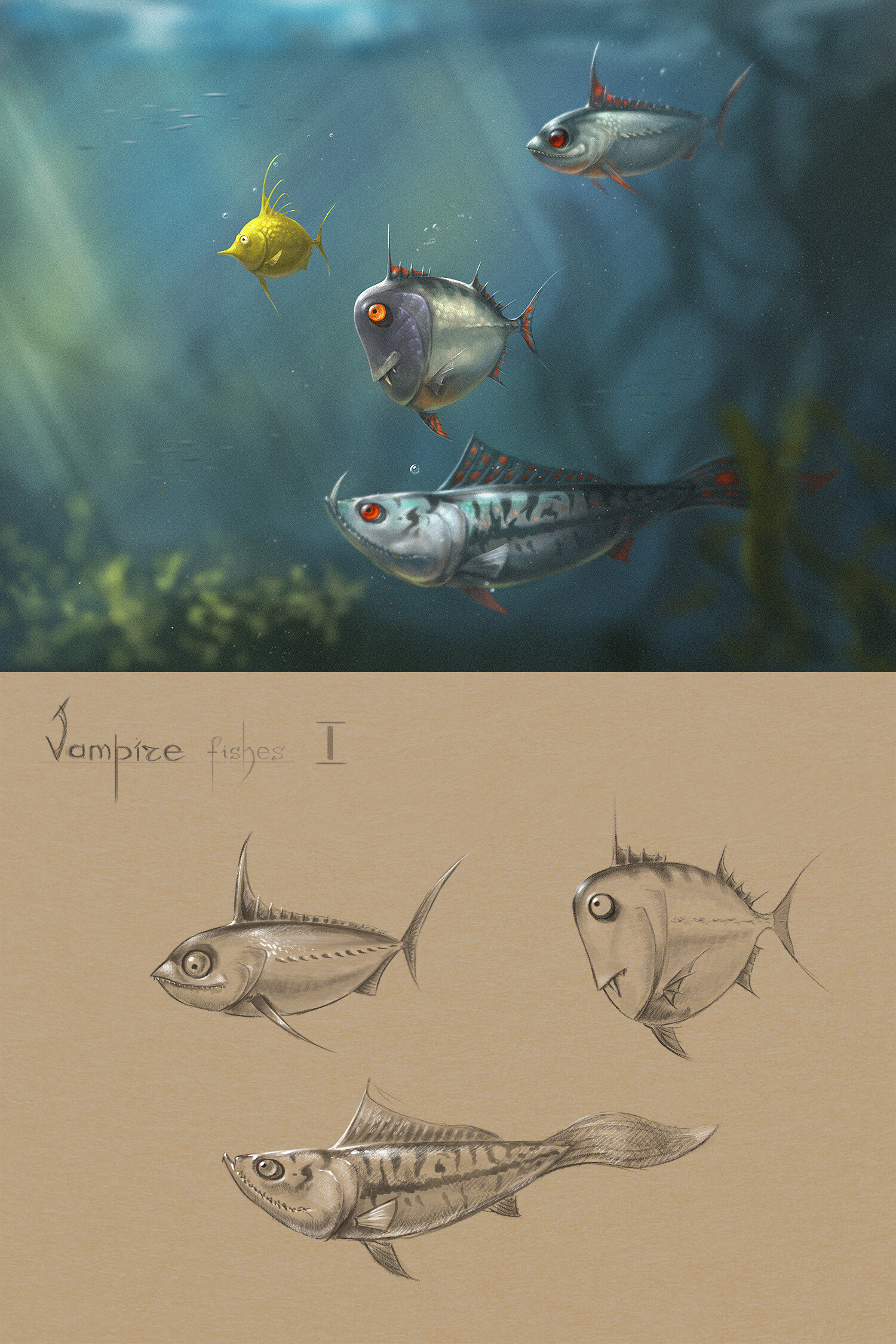 ArtStation - Vampire fishes