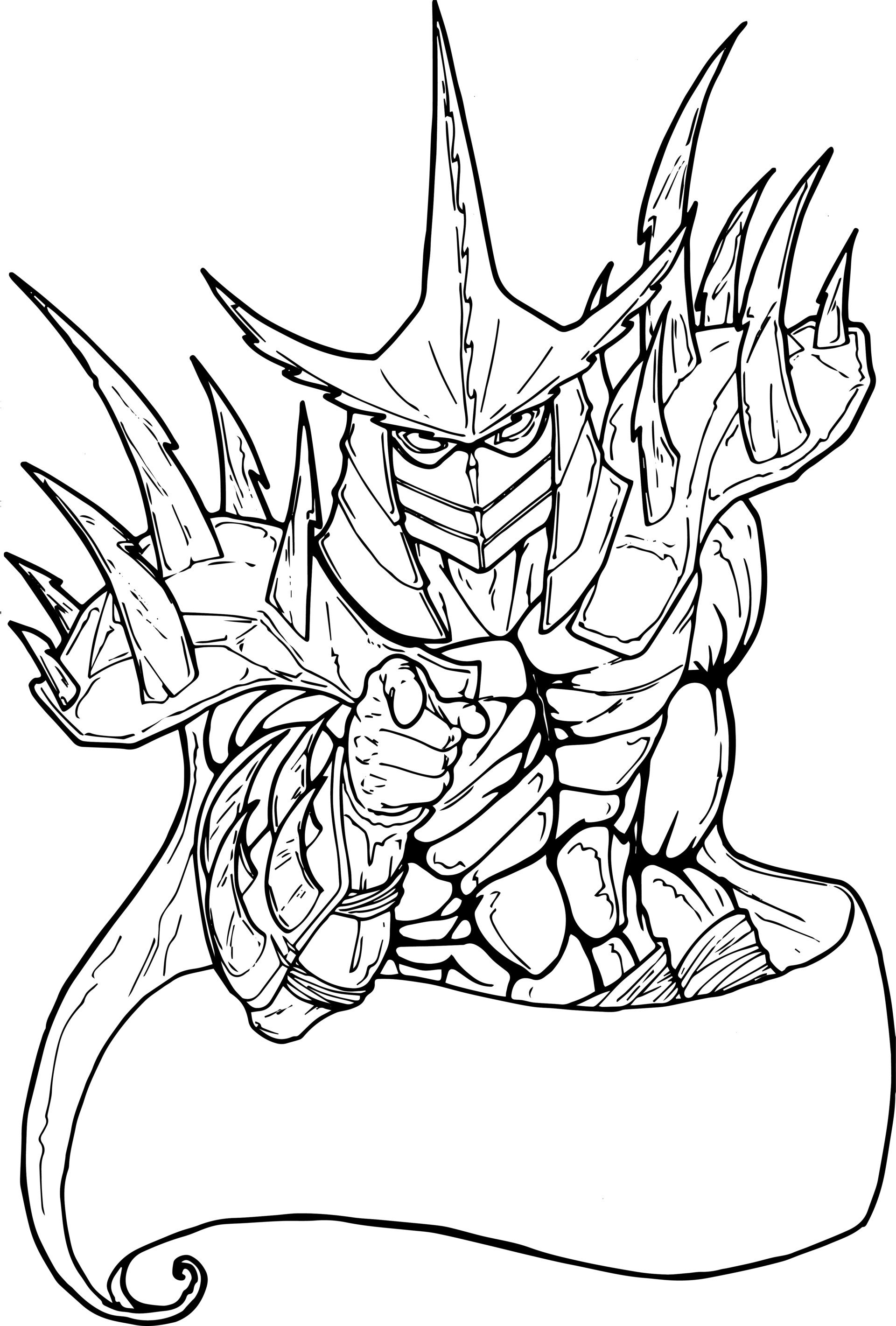print coloring pages tmnt shredder