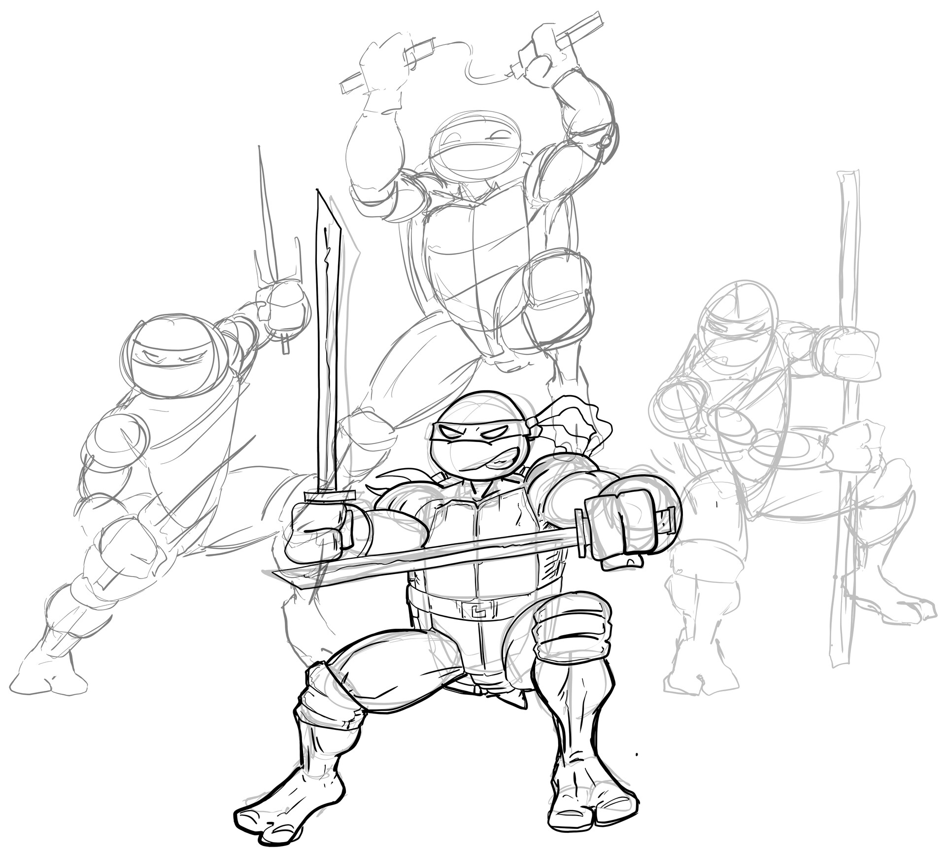 teenage mutant ninja turtles leo coloring pages