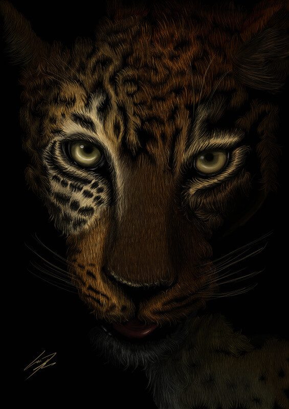 ArtStation - Leopard Digital Paint