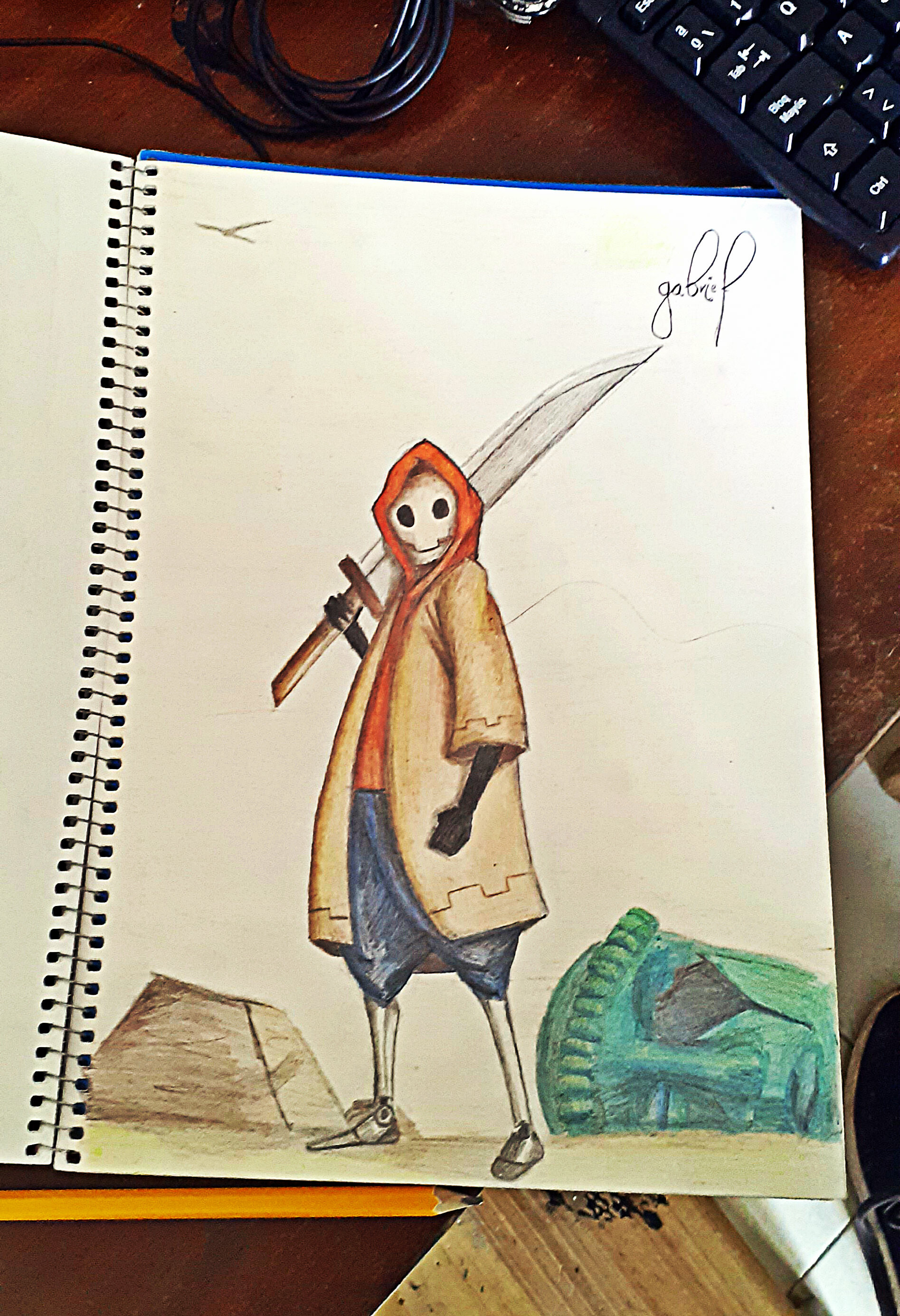 ArtStation - Sand Warrior Paper draw