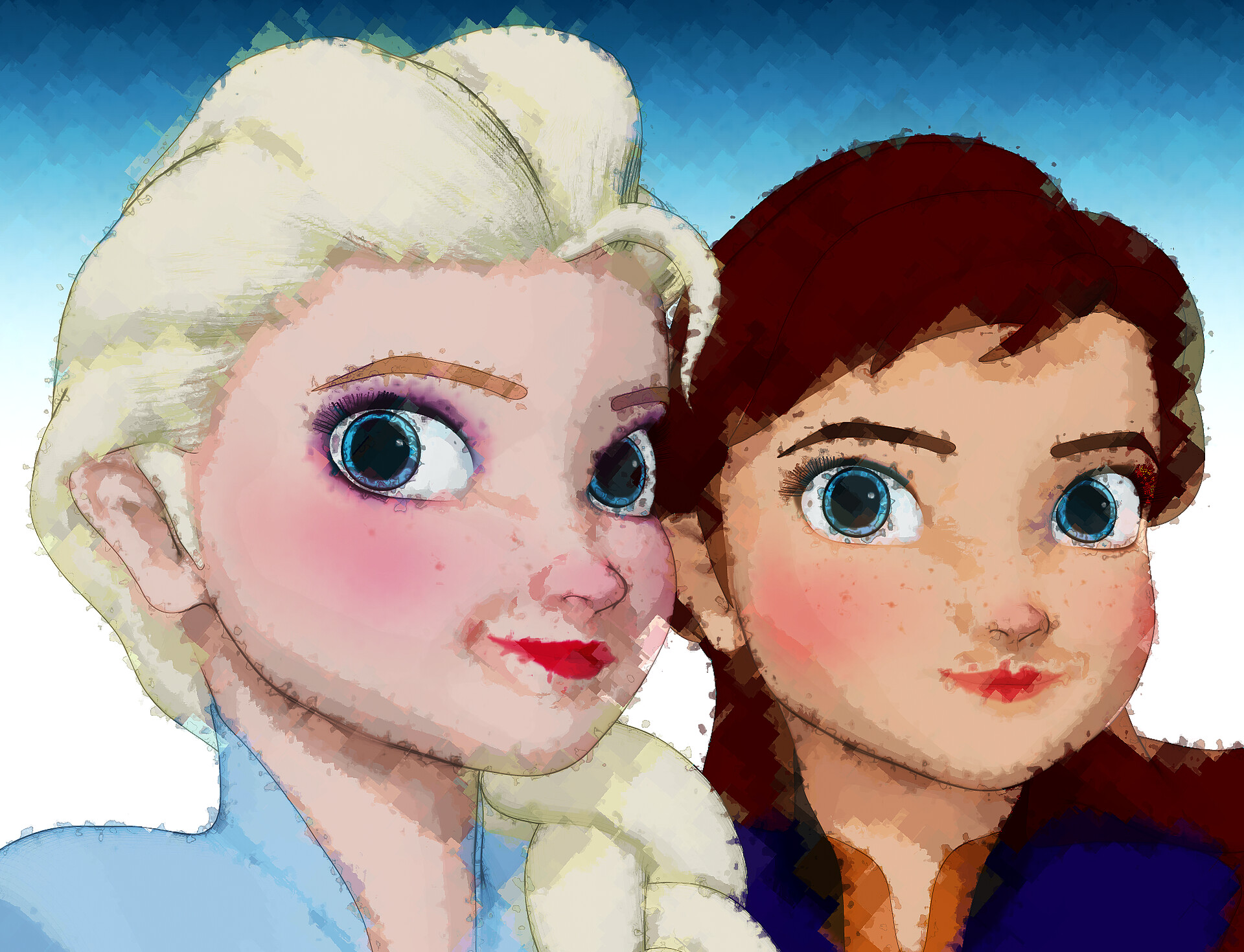 ArtStation - 「 Elsa&Ana ~Frozen2~」