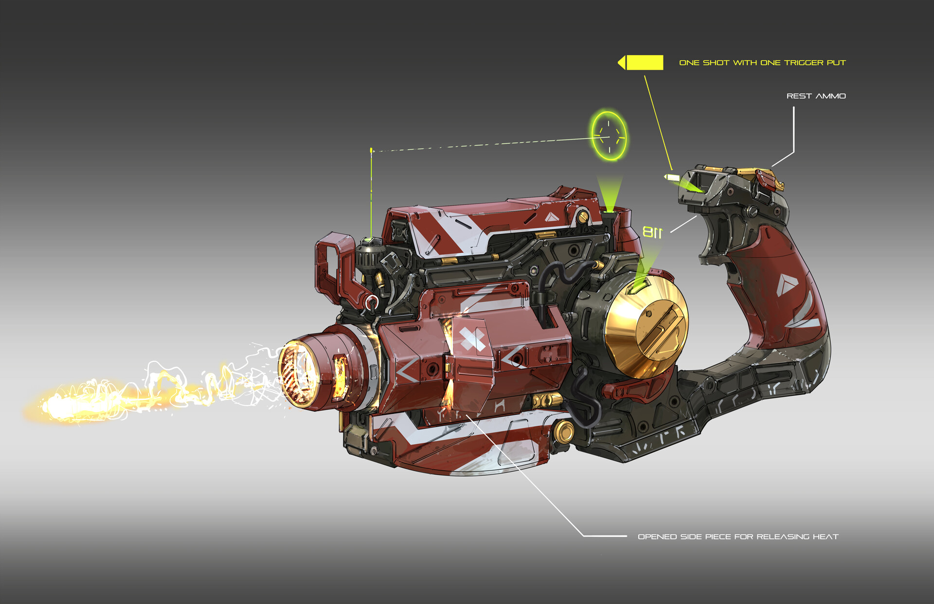 Longque Chen - Alien gun concept design