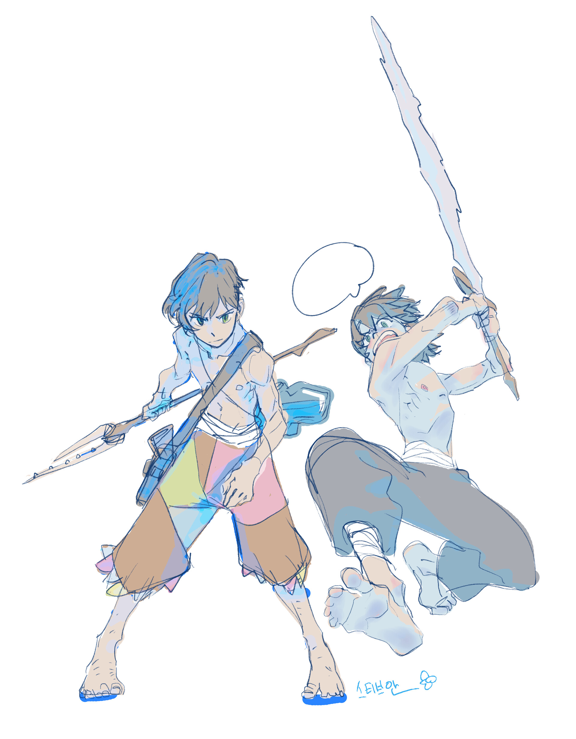 Steve Ahn - Two Barbarian Teens