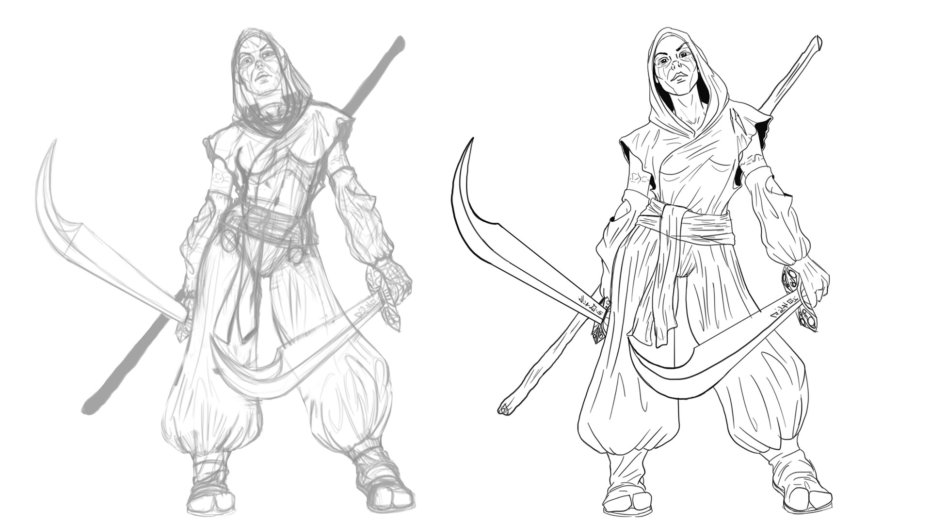 how to draw ninja assassin