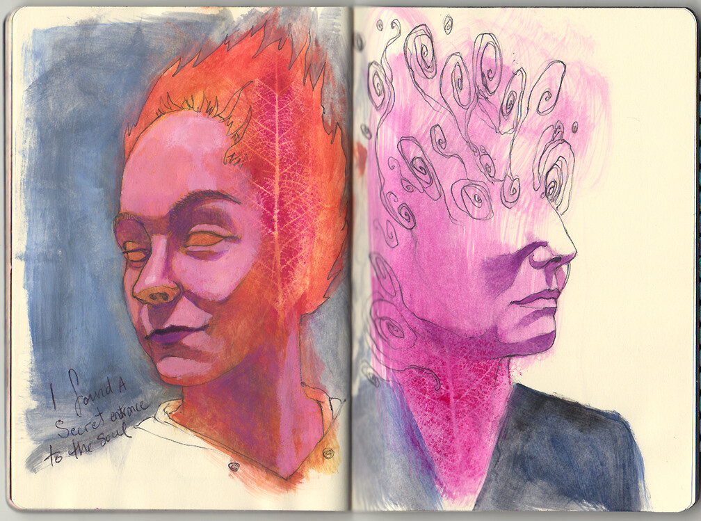Lydia Burris - Expedition Pink Sketchbook with Inside Pages