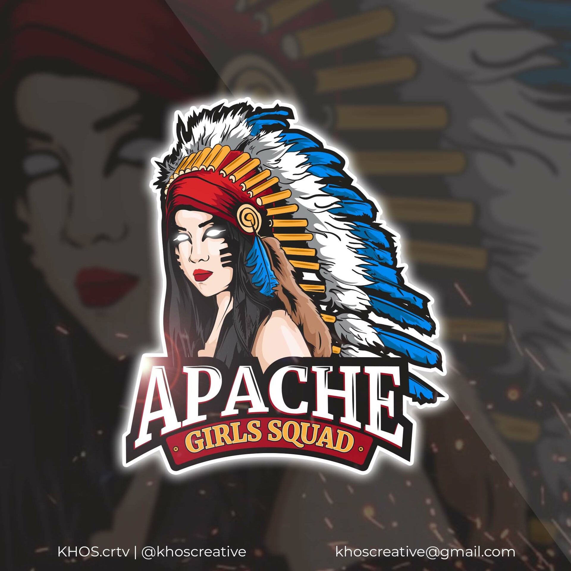 ArtStation - Apache Girls Squad Emblem and Logo Design
