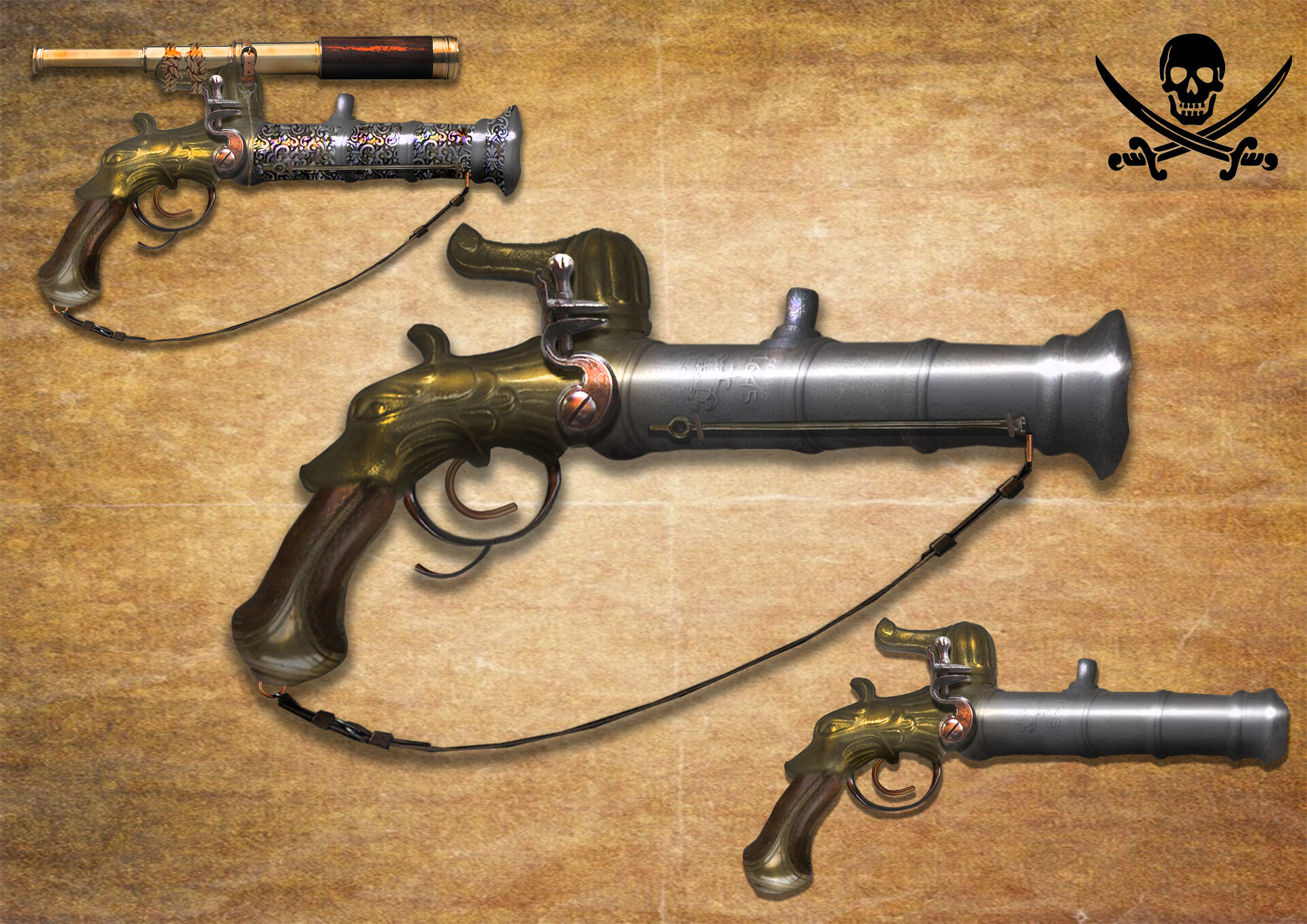 ArtStation - Pirate weapon concept