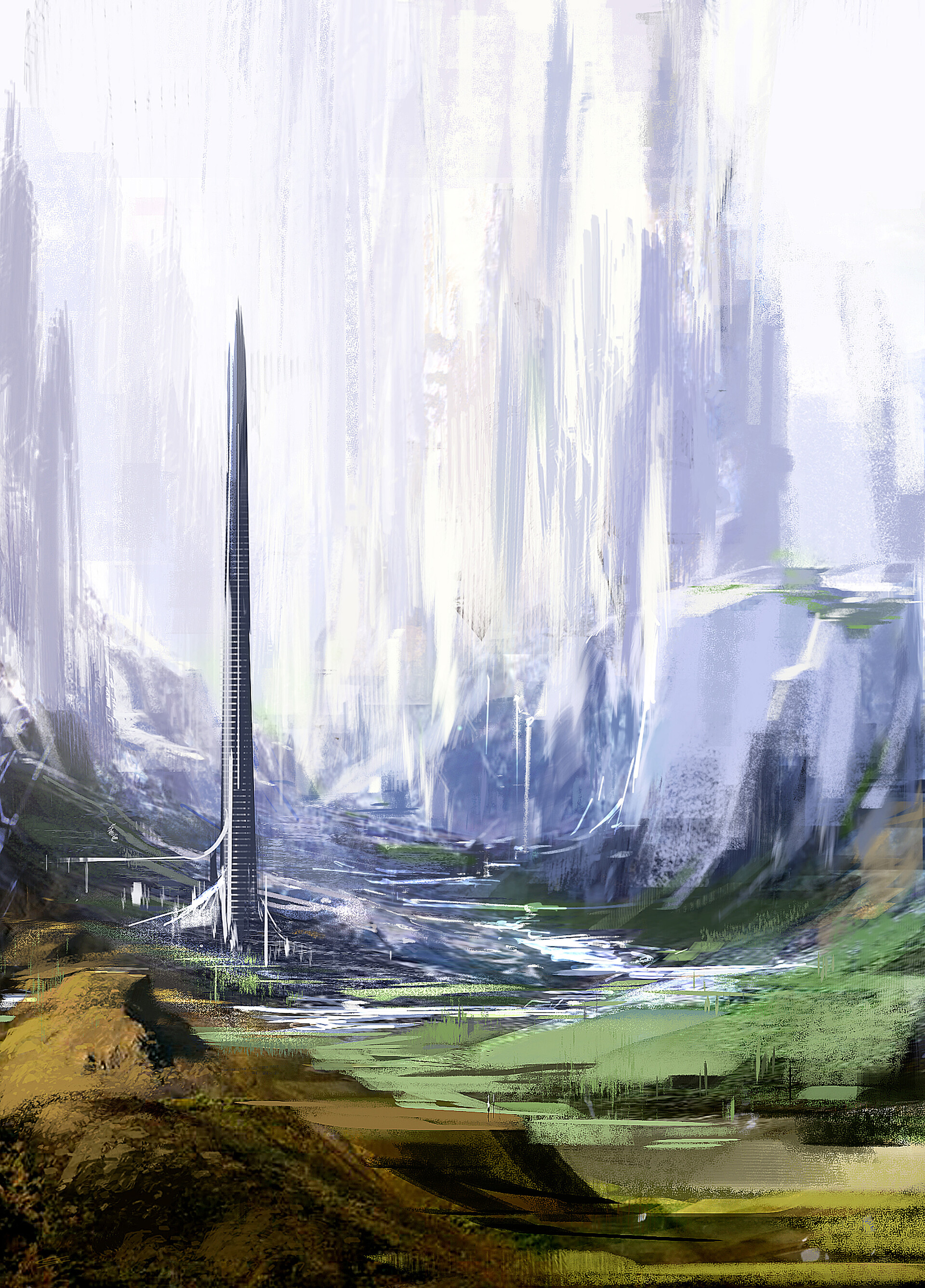 ArtStation - Futuristic tower in north
