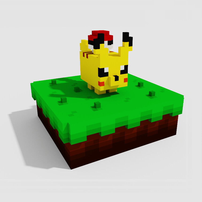 Bruno Rodds - Pikachu Voxel Art (Rework)