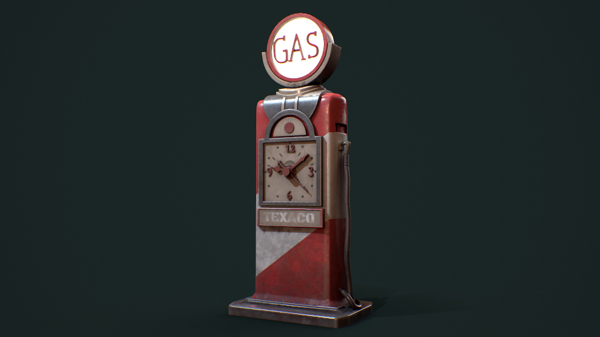 ArtStation - Vintage Gas Pump Clock