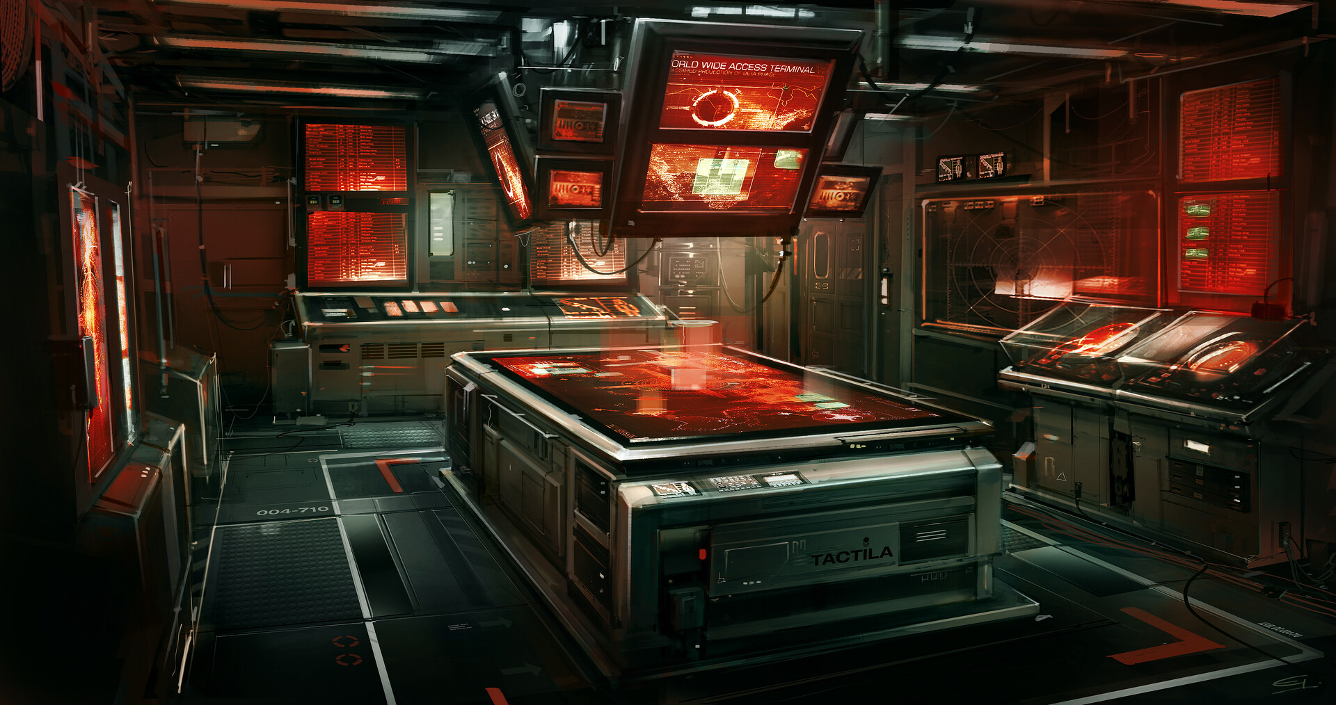 ArtStation - DXHR DLC Boat CIC room