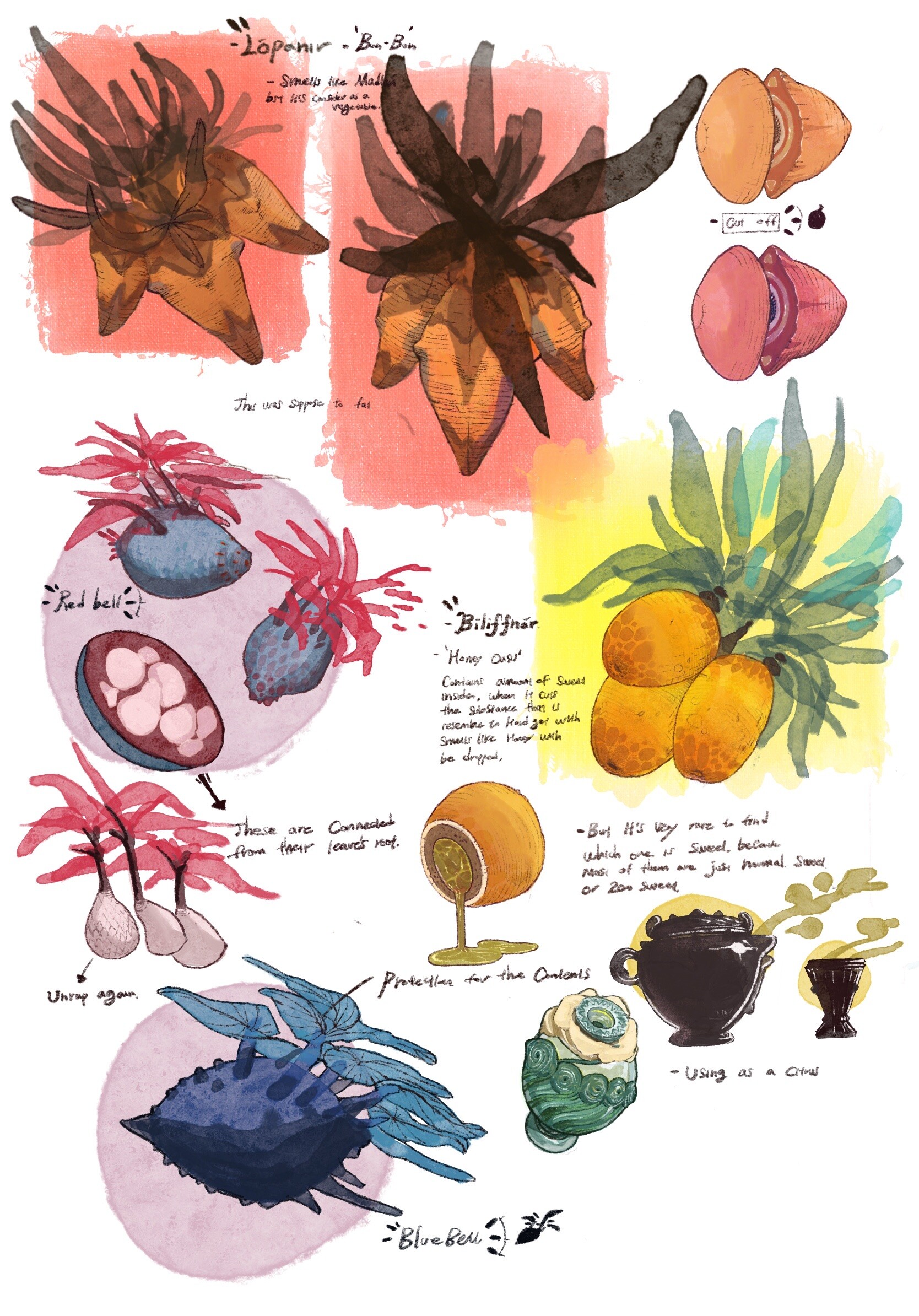ArtStation - Fantasy fruit concept sketch 3