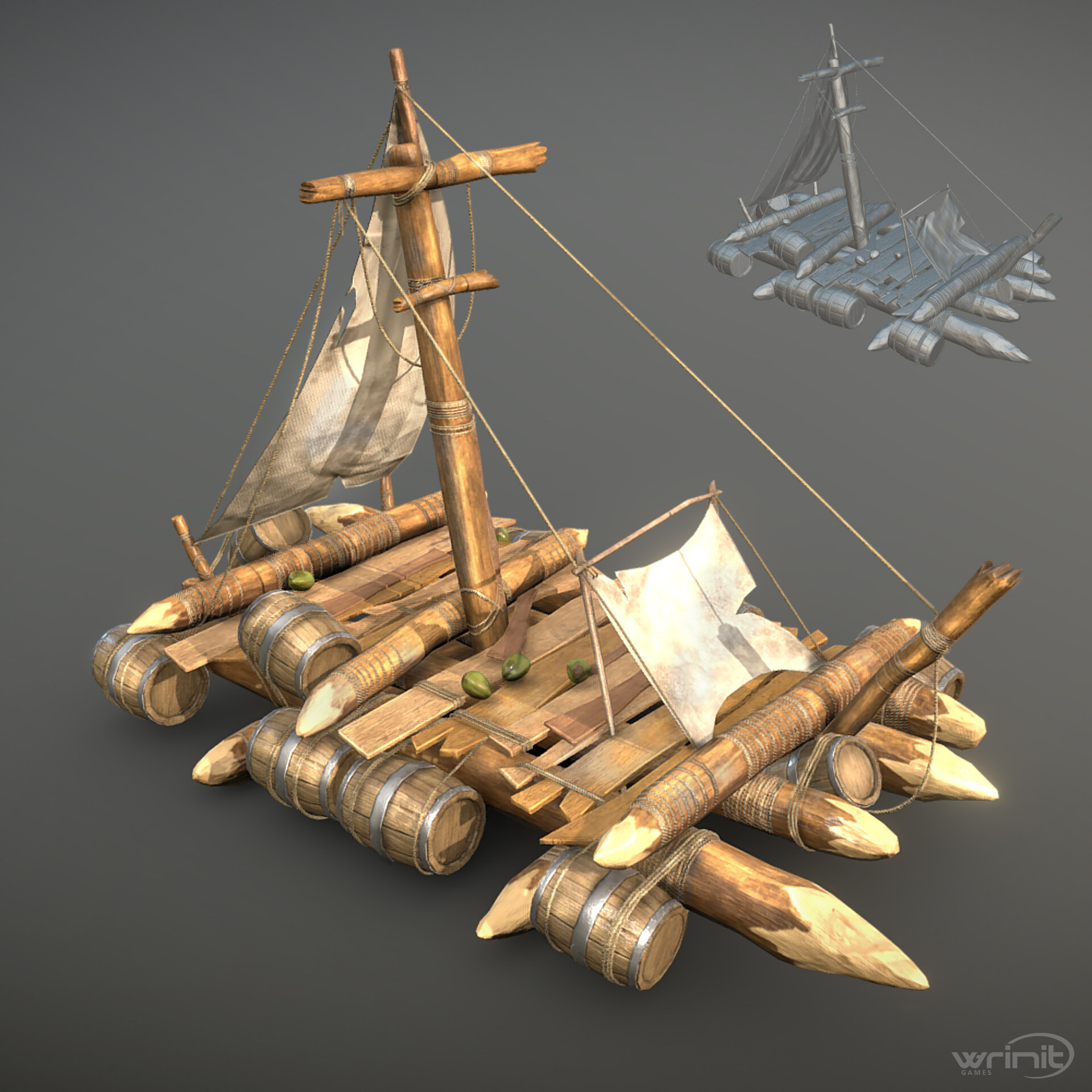 ArtStation - Game ready Handmade boat