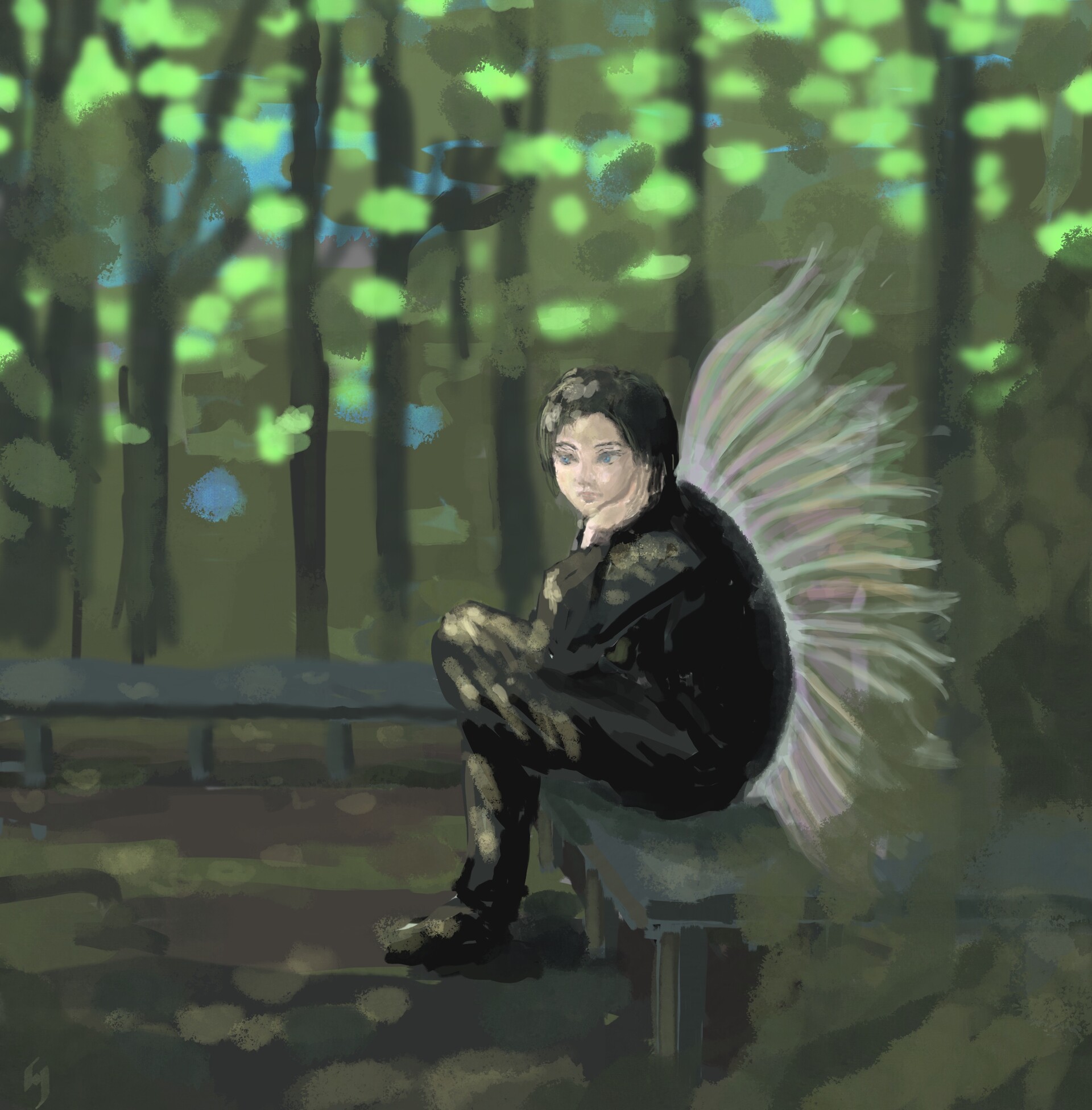 ArtStation - Fishfolk brooding in dappled shade.