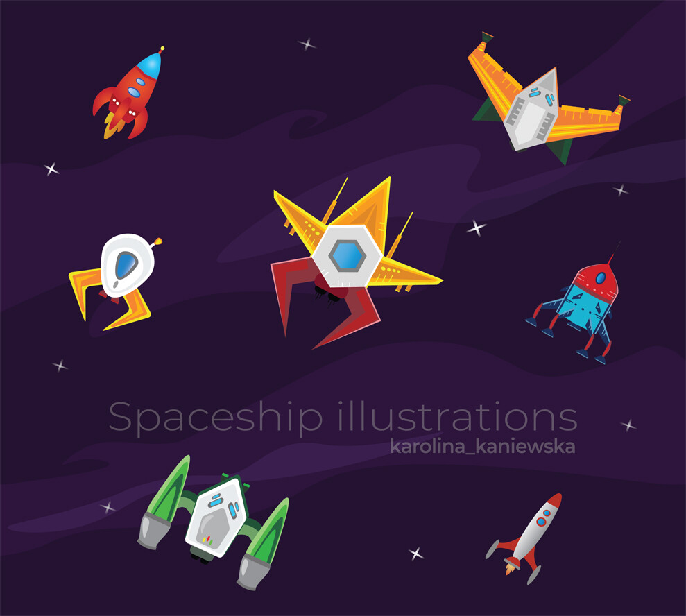 ArtStation - Spaceship illustrations