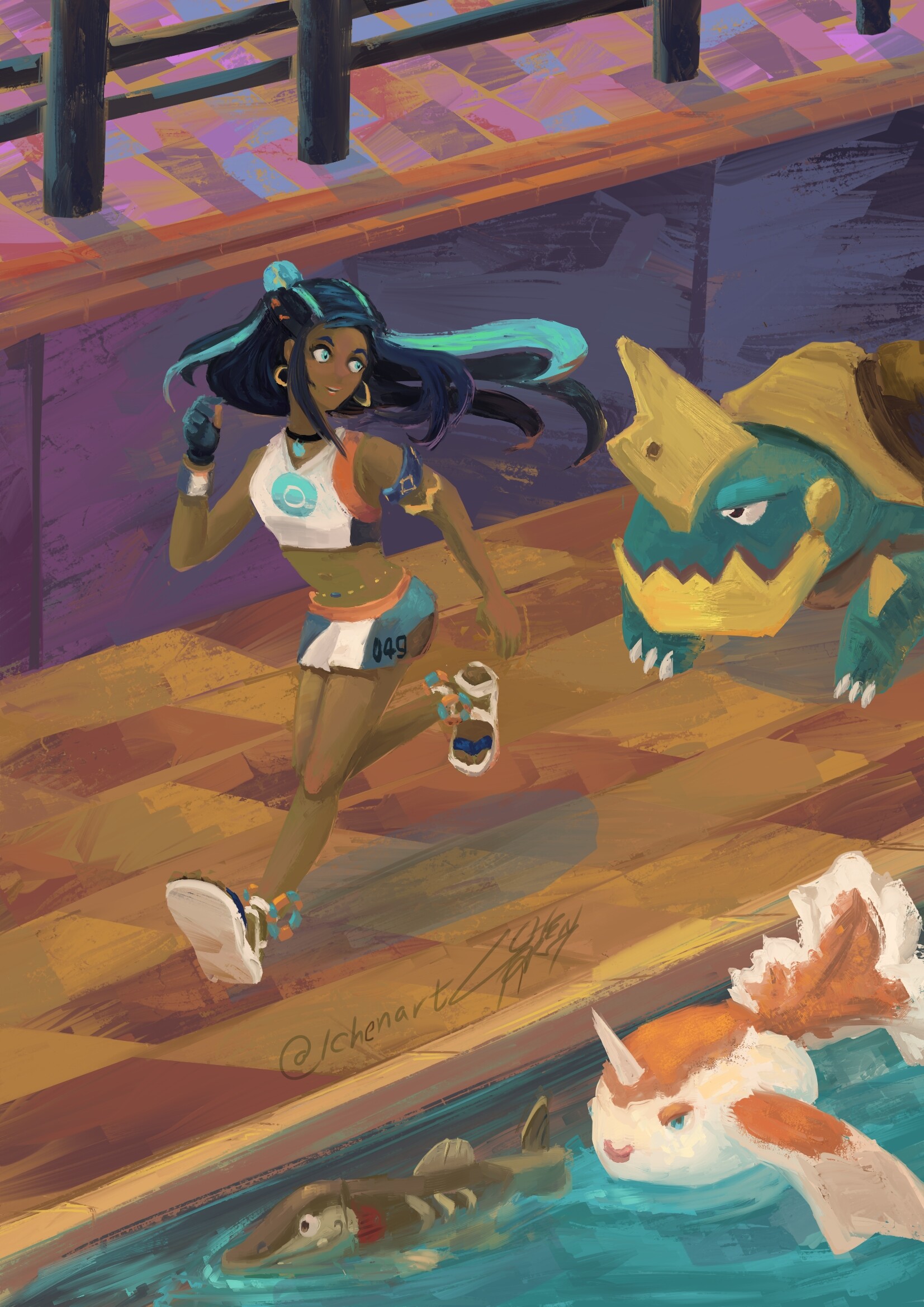 ArtStation - Nessa - Pokemon Sword/Shield fanart