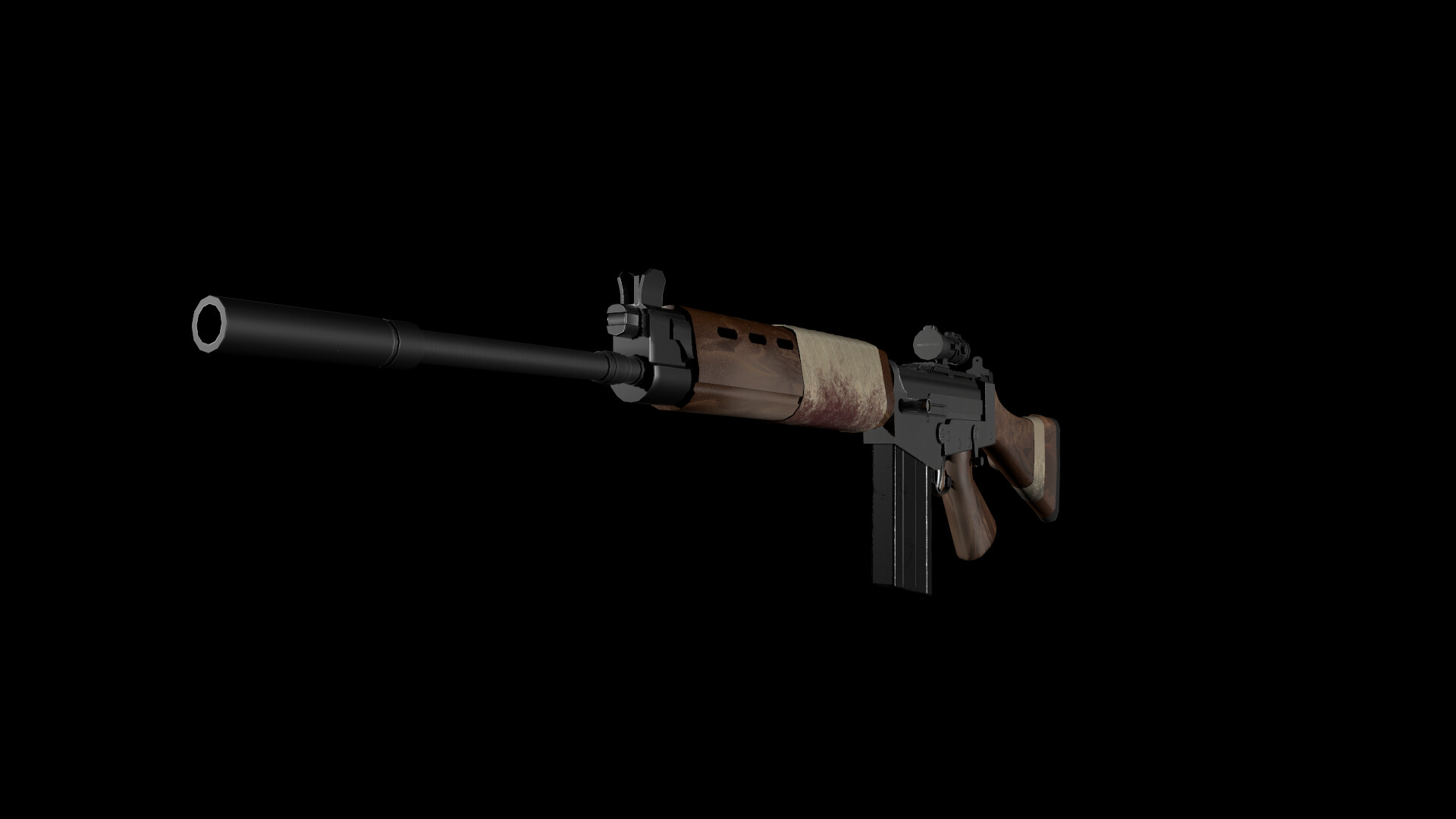 ArtStation - FN FAL TYPE LOW POLY ASSAULT RIFLE