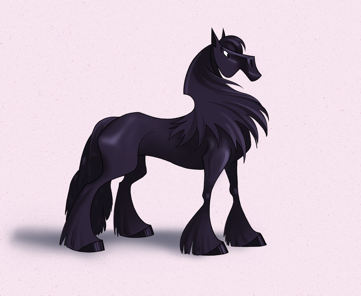 ArtStation - Friesian horse