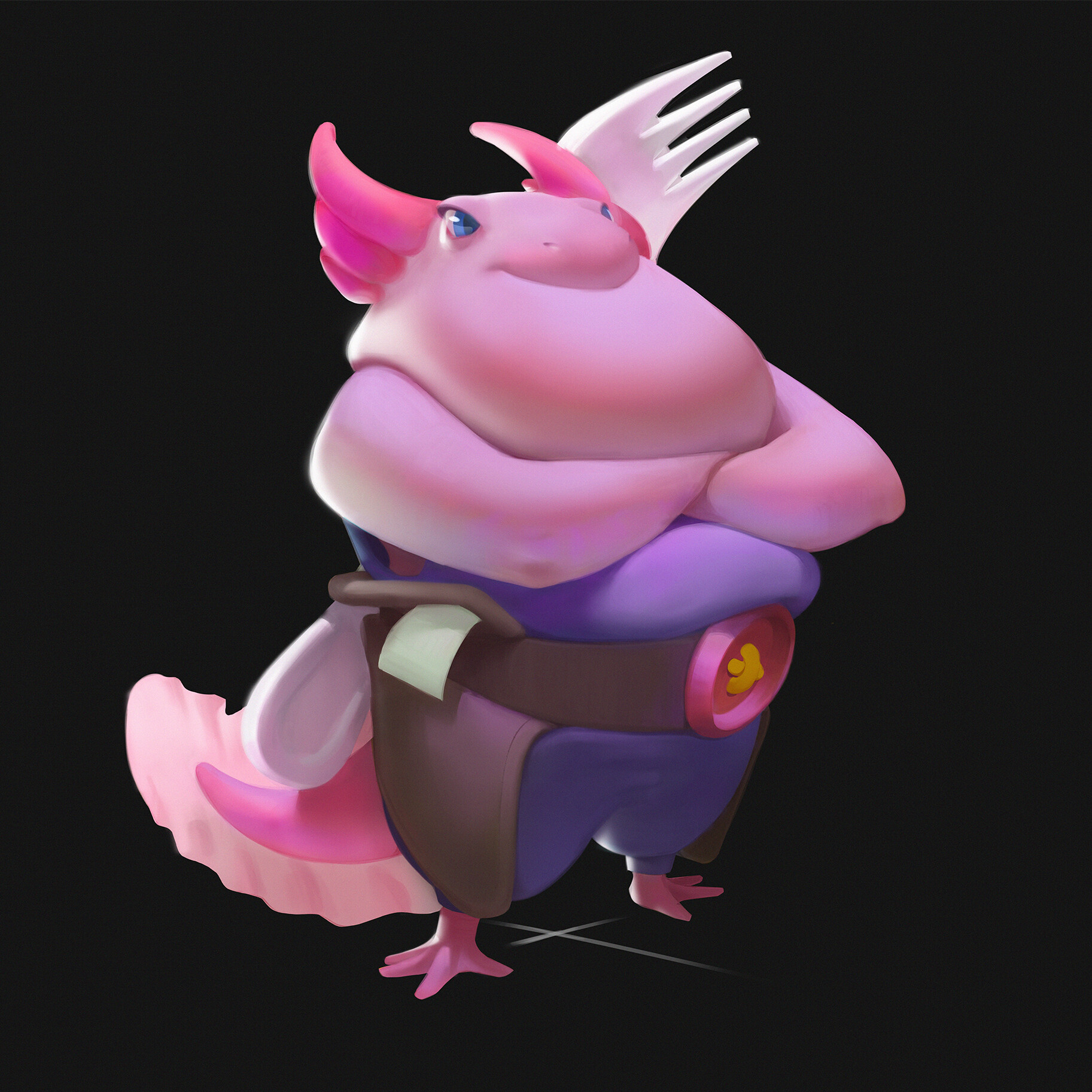 ArtStation - Axolotl Adventurer | Character Design Challenge