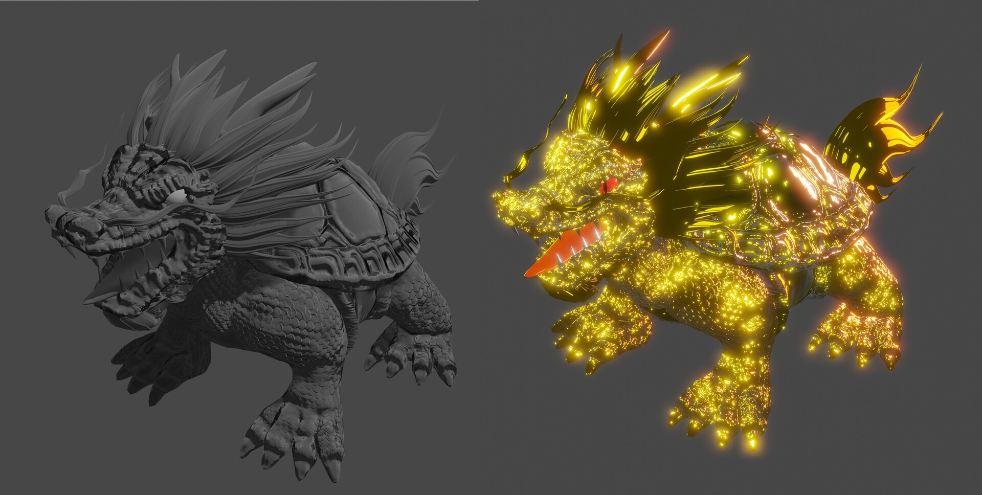 ArtStation - Turtle Dragon