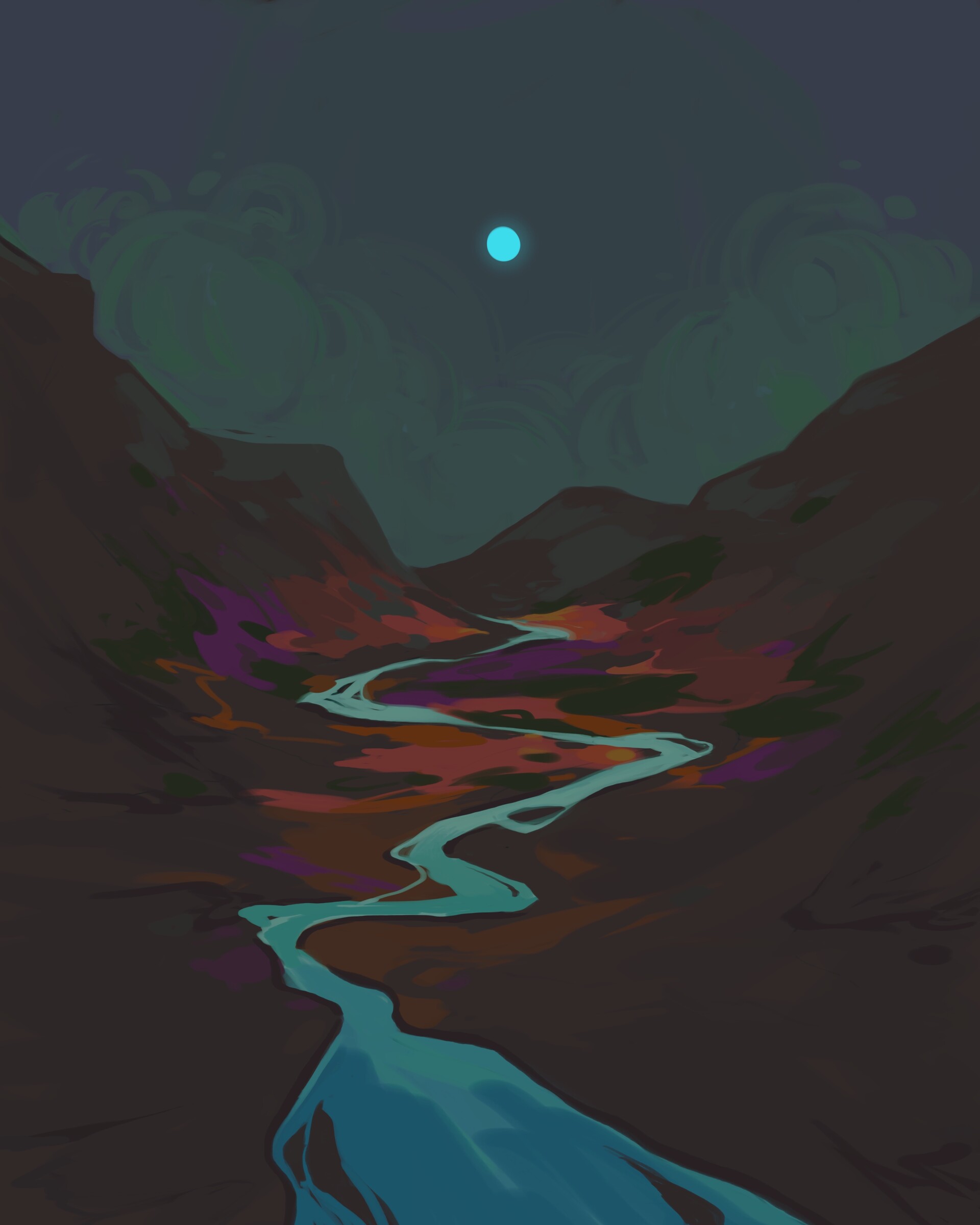 ArtStation - Moon river 🌒