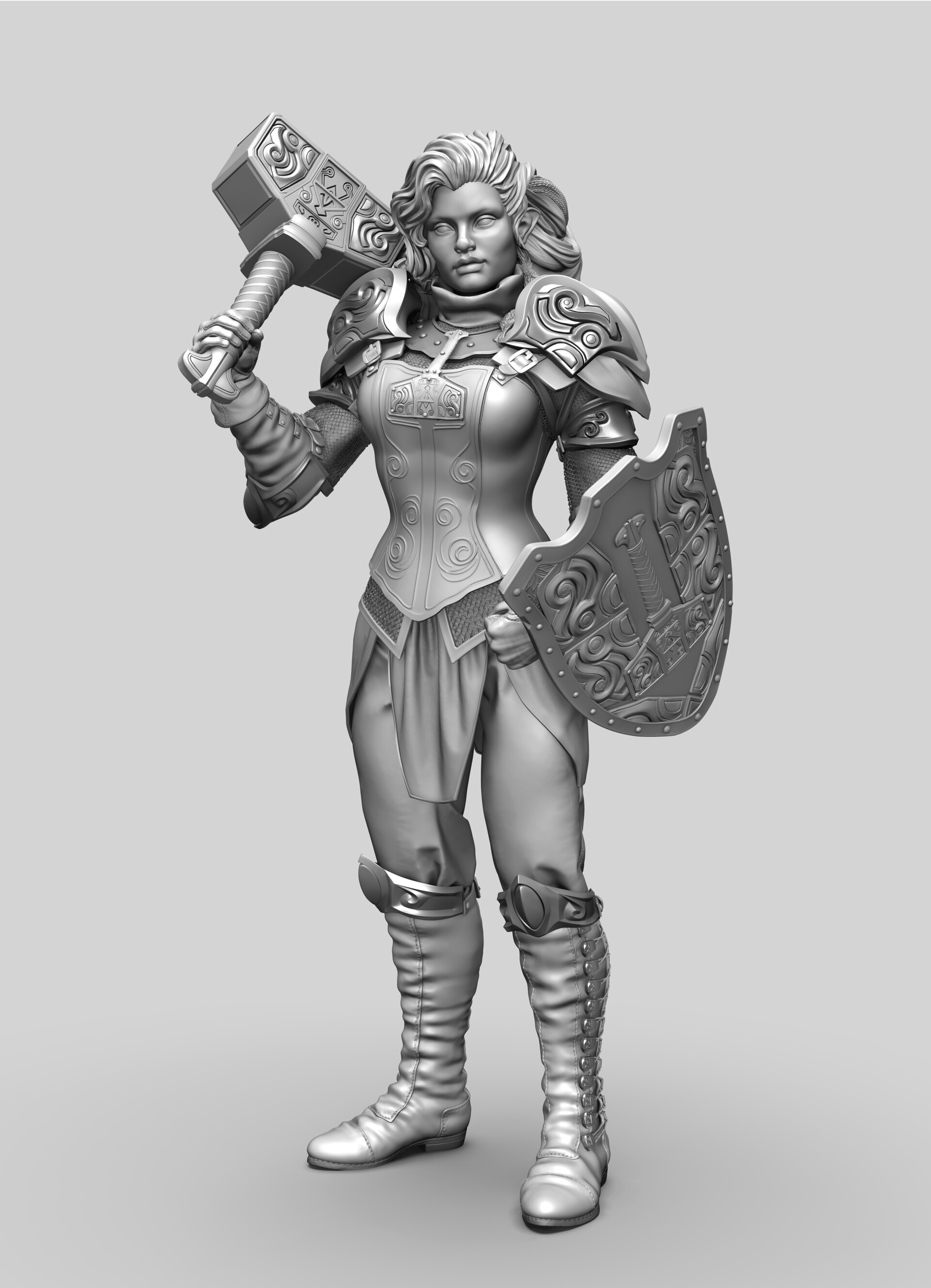 Liz Natalie Rivero - Cleric Warrior Dwarf