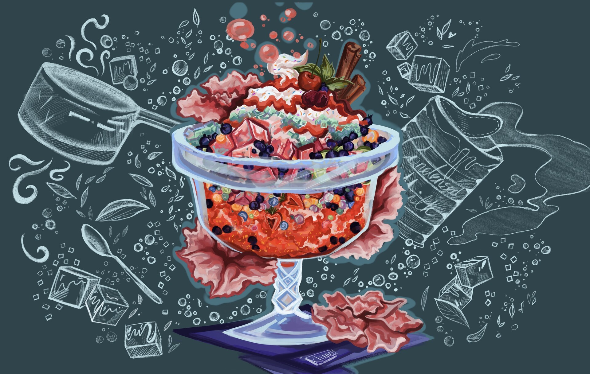 ArtStation - A recipe for a BNHA food zine