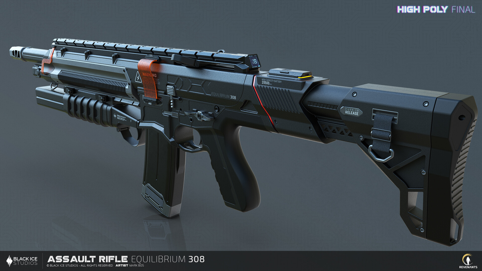 Mark Bos - Equilibrium 308 Assault Rifle (SciFi Concept)