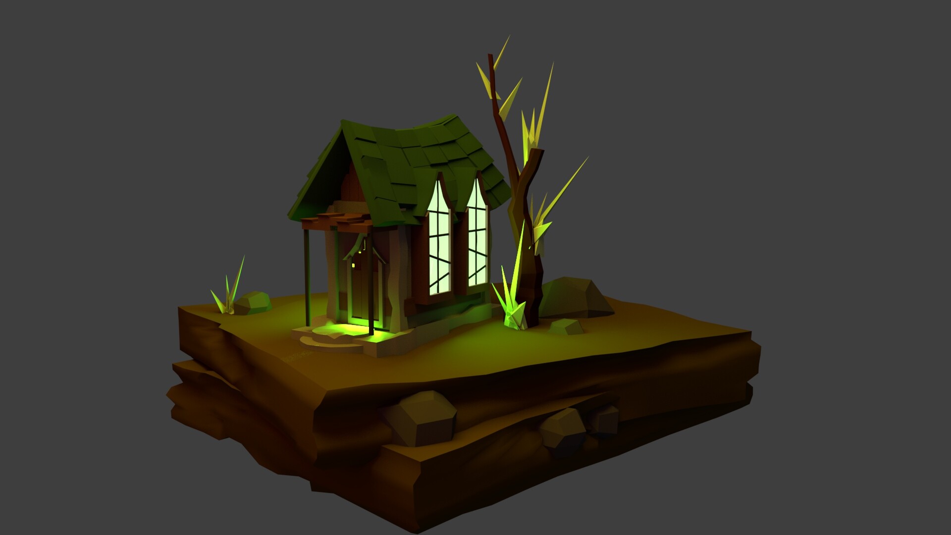 ArtStation - Stylized Witch Cabin