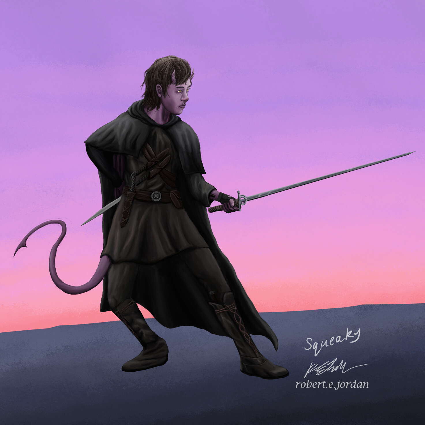 robert_e_jordan - Squeaky-DND Character, Rogue Tiefling