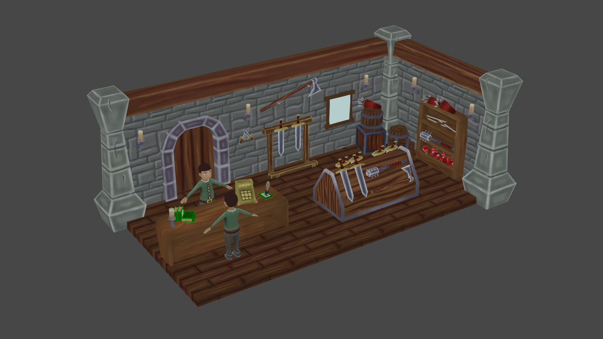 ArtStation - W.I.P mobile game 3D assets