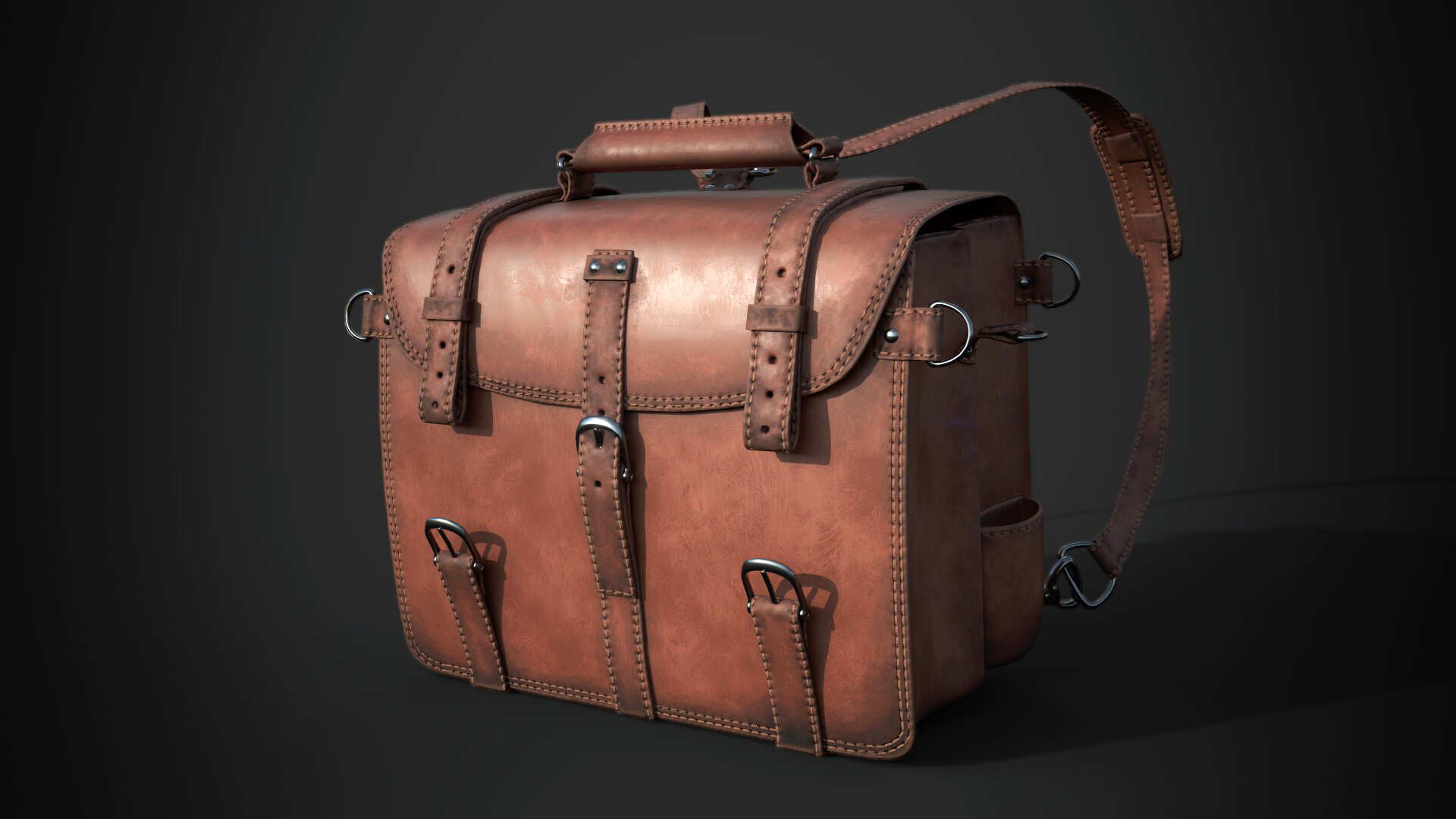 ArtStation - Leather Backpack