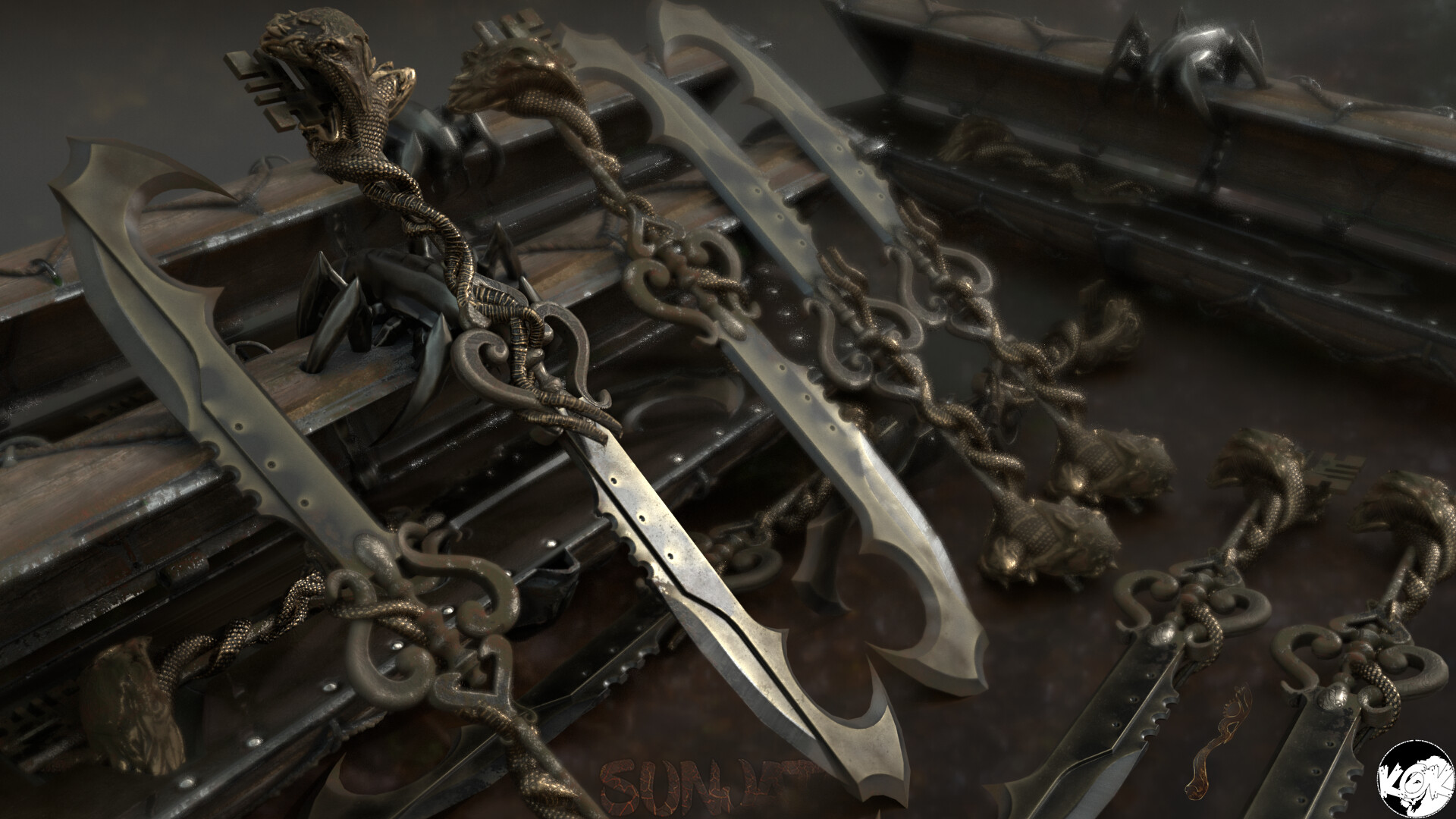 ArtStation - weapon armor prop design sunjata told