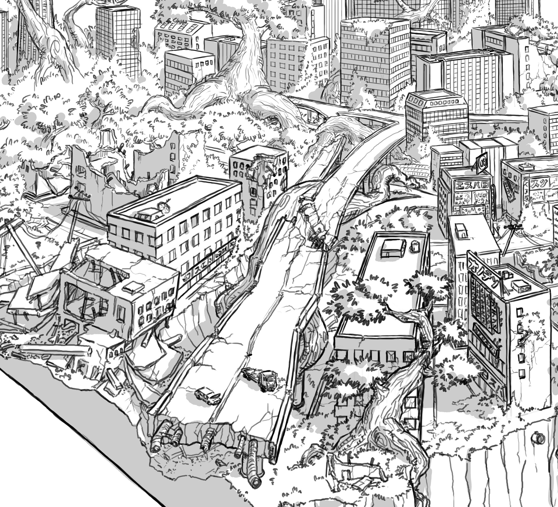 tokyo city coloring pages