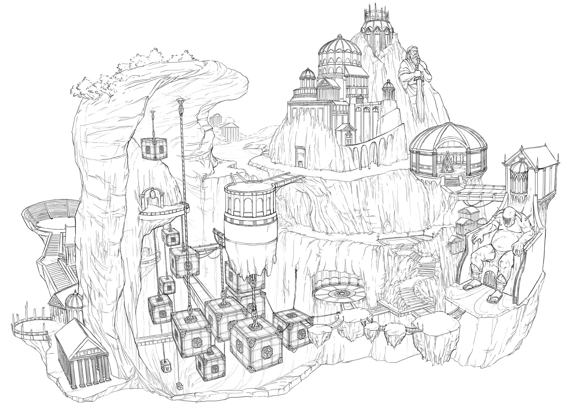 god of war 3 coloring pages