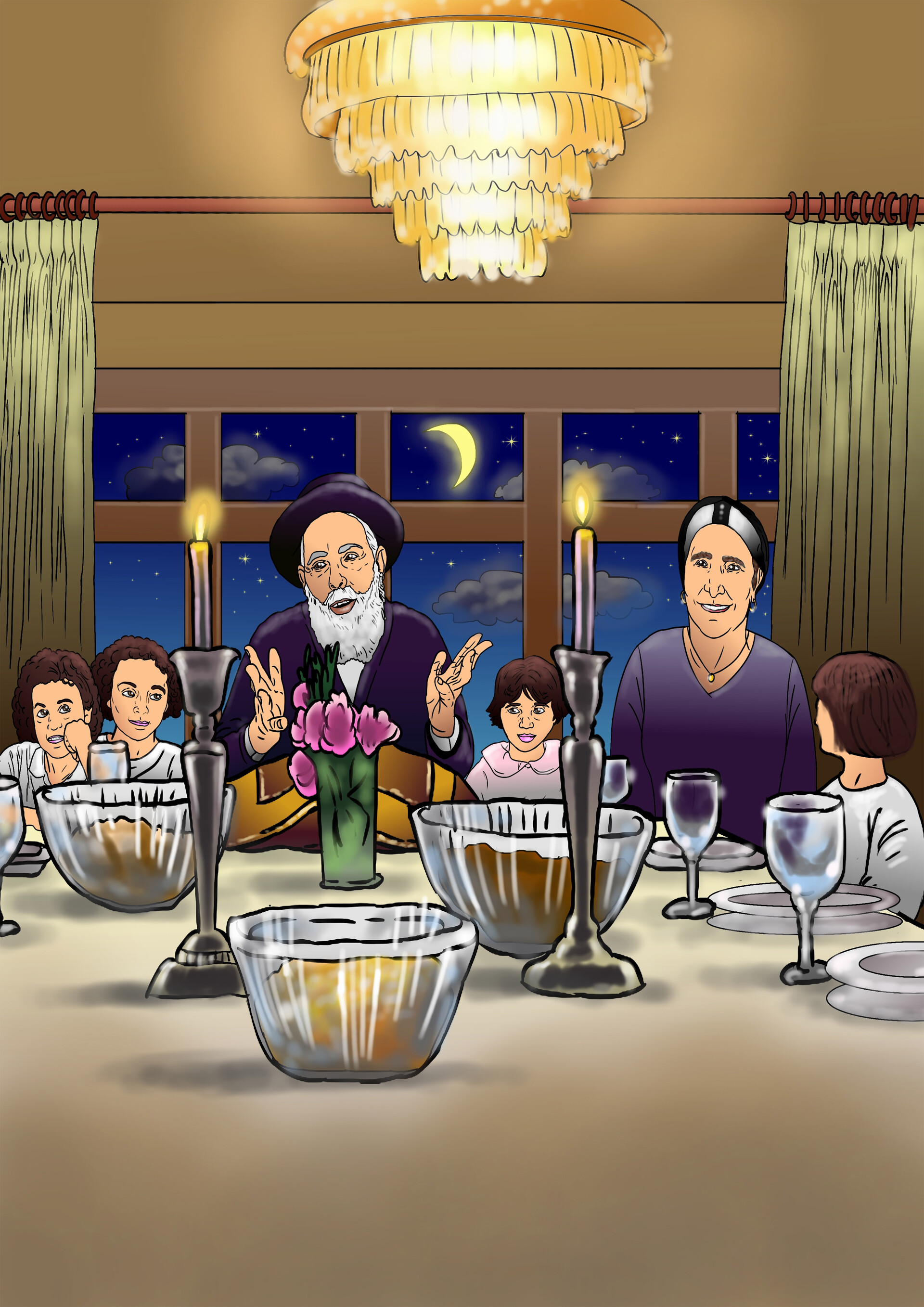 ArtStation - illustration of a jewish family