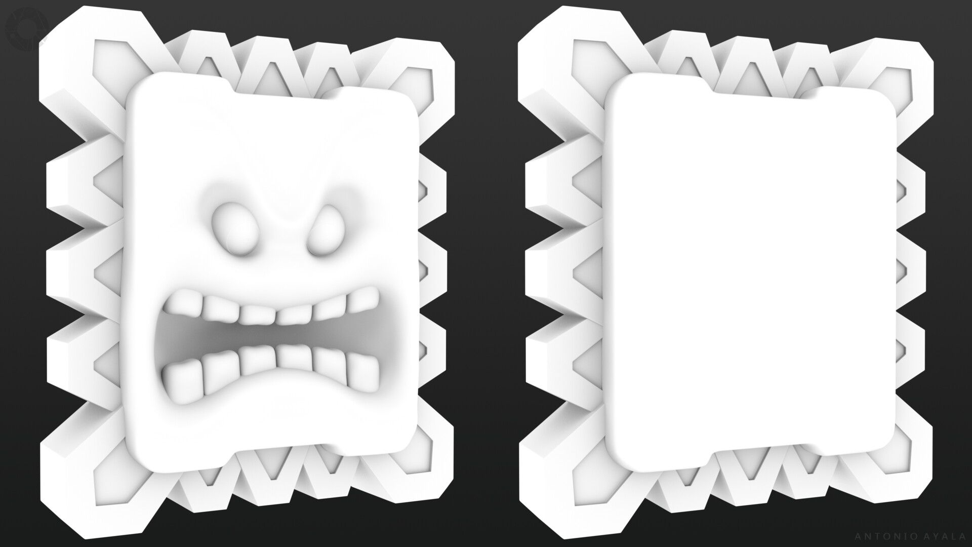 Antonio Ayala - Thwomp | Mario Fanart