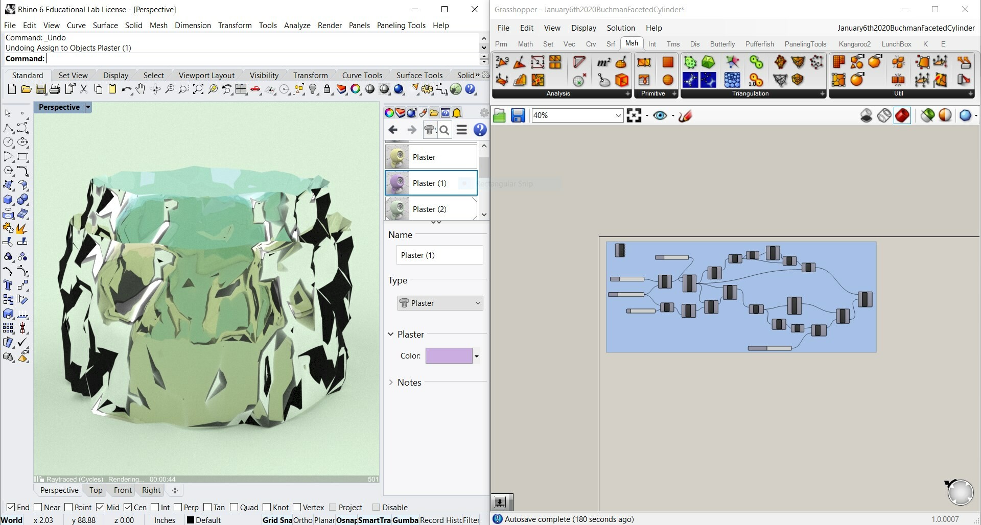 Michael Wickerson - Grasshopper for Rhino3D files, screenshots and renders