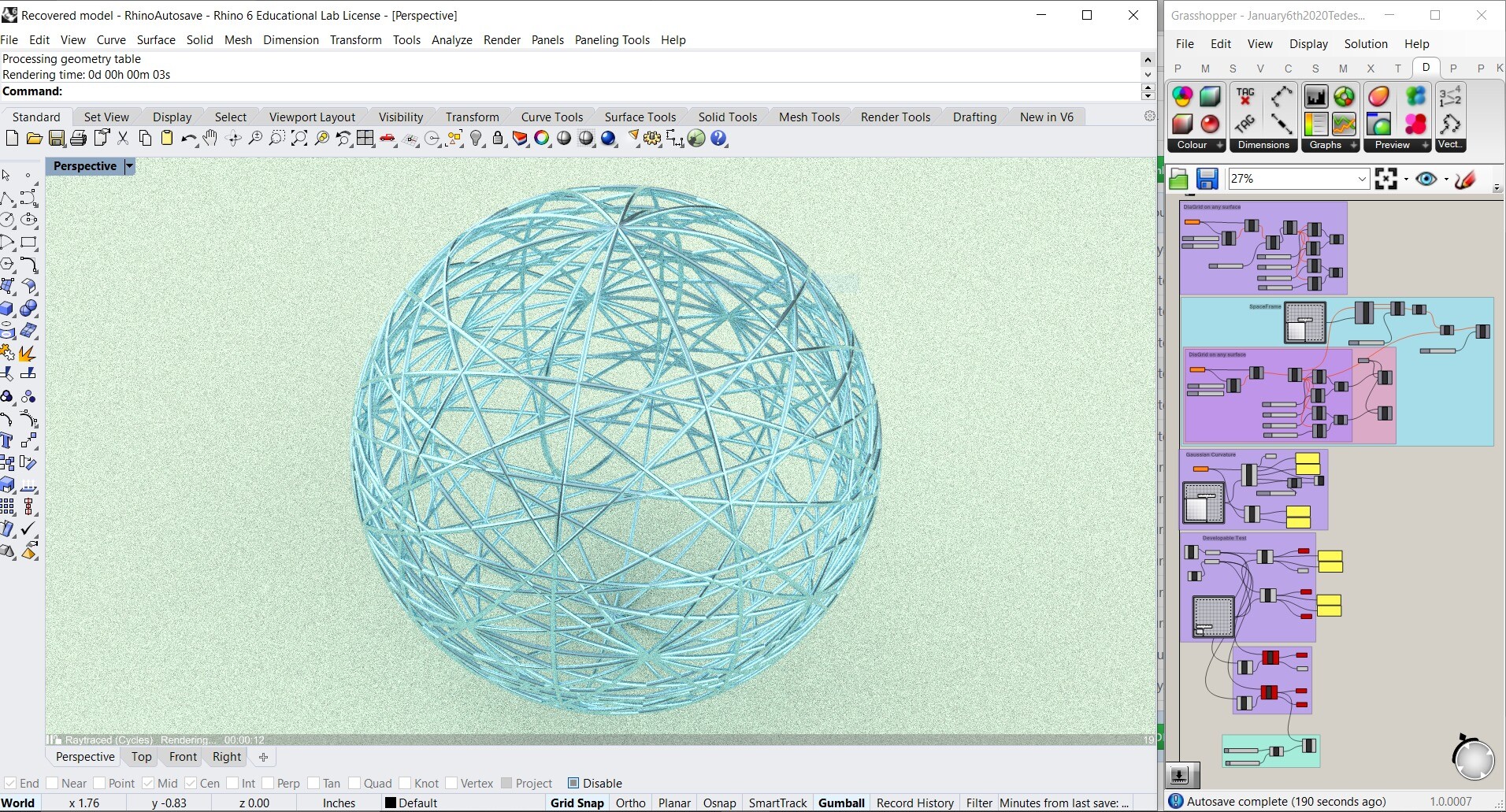 Michael Wickerson - Grasshopper for Rhino3D files, screenshots and renders