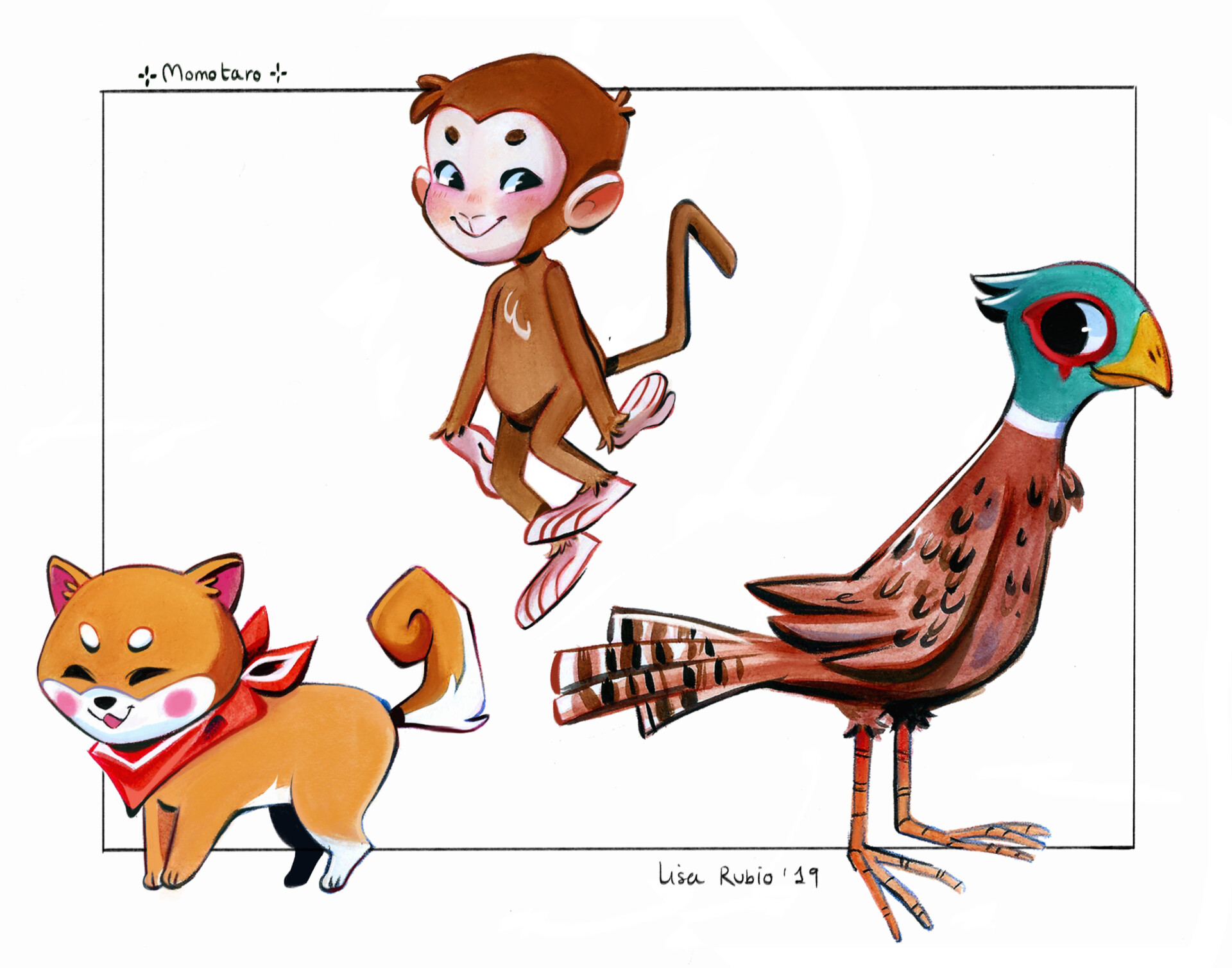 Lisa Rubio - Momotaro character design