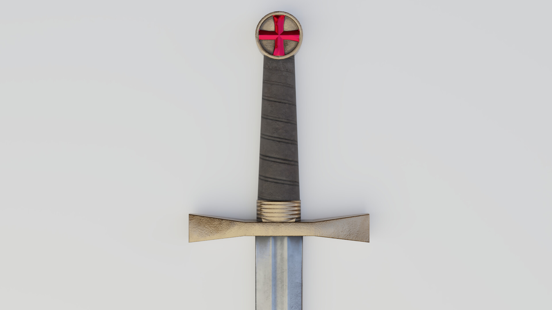 ArtStation - Knight Templar sword - steel, bronze, gem