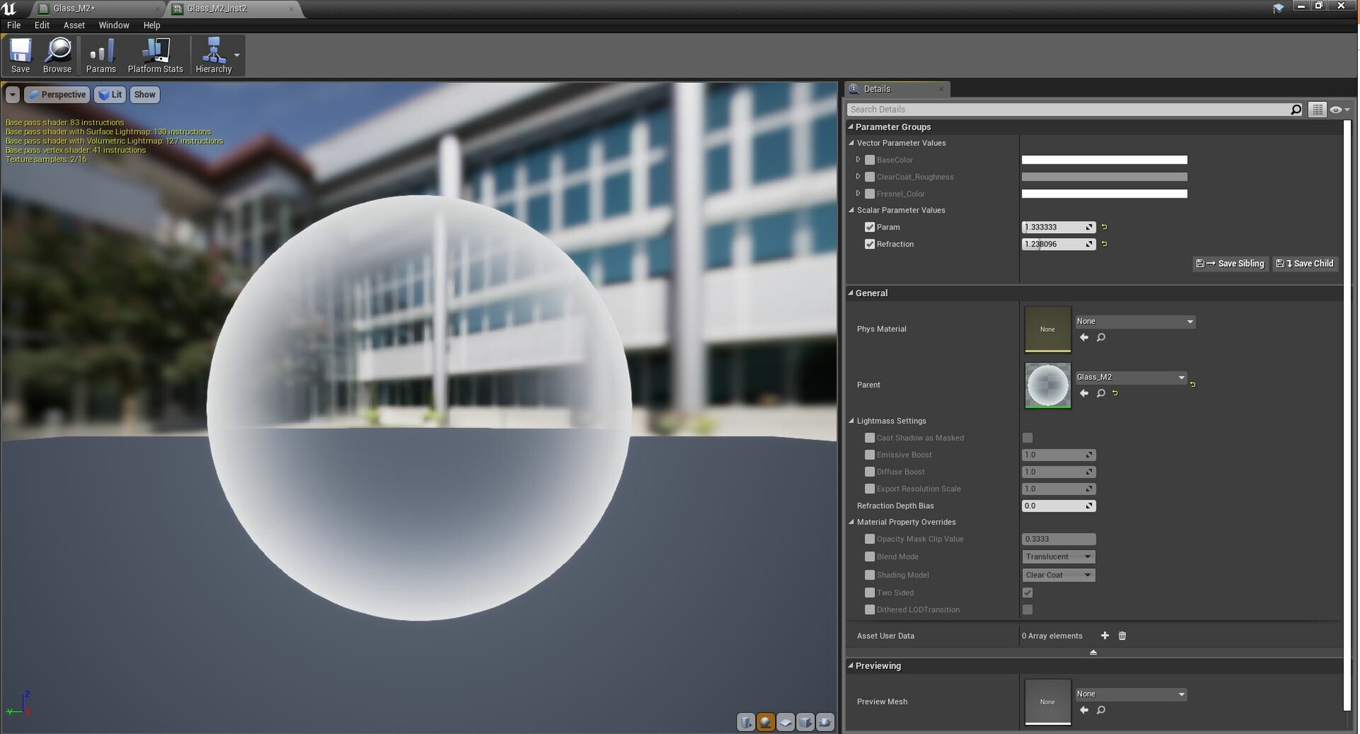 Miranda Koulogeorge - Glass Shaders UE4