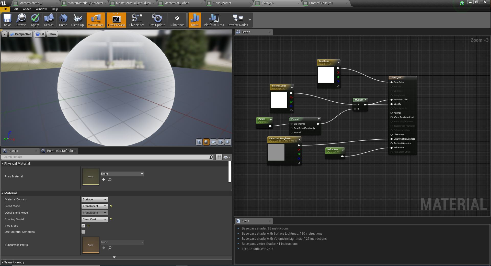 Miranda Koulogeorge - Glass Shaders UE4