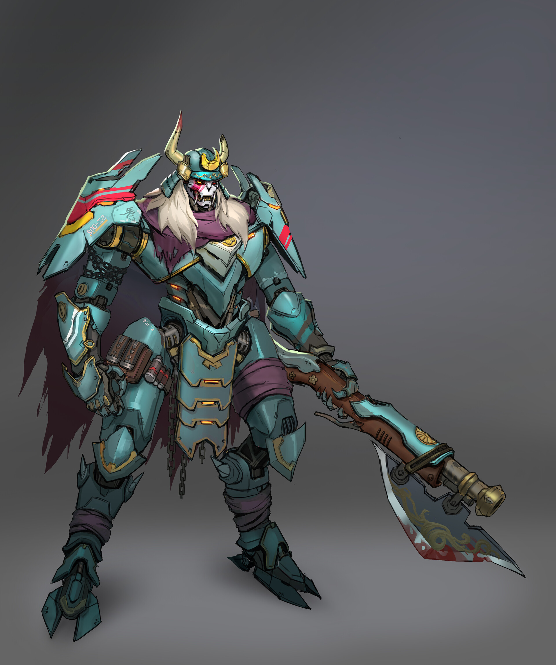 ArtStation - Shogunate mecha Warrior II