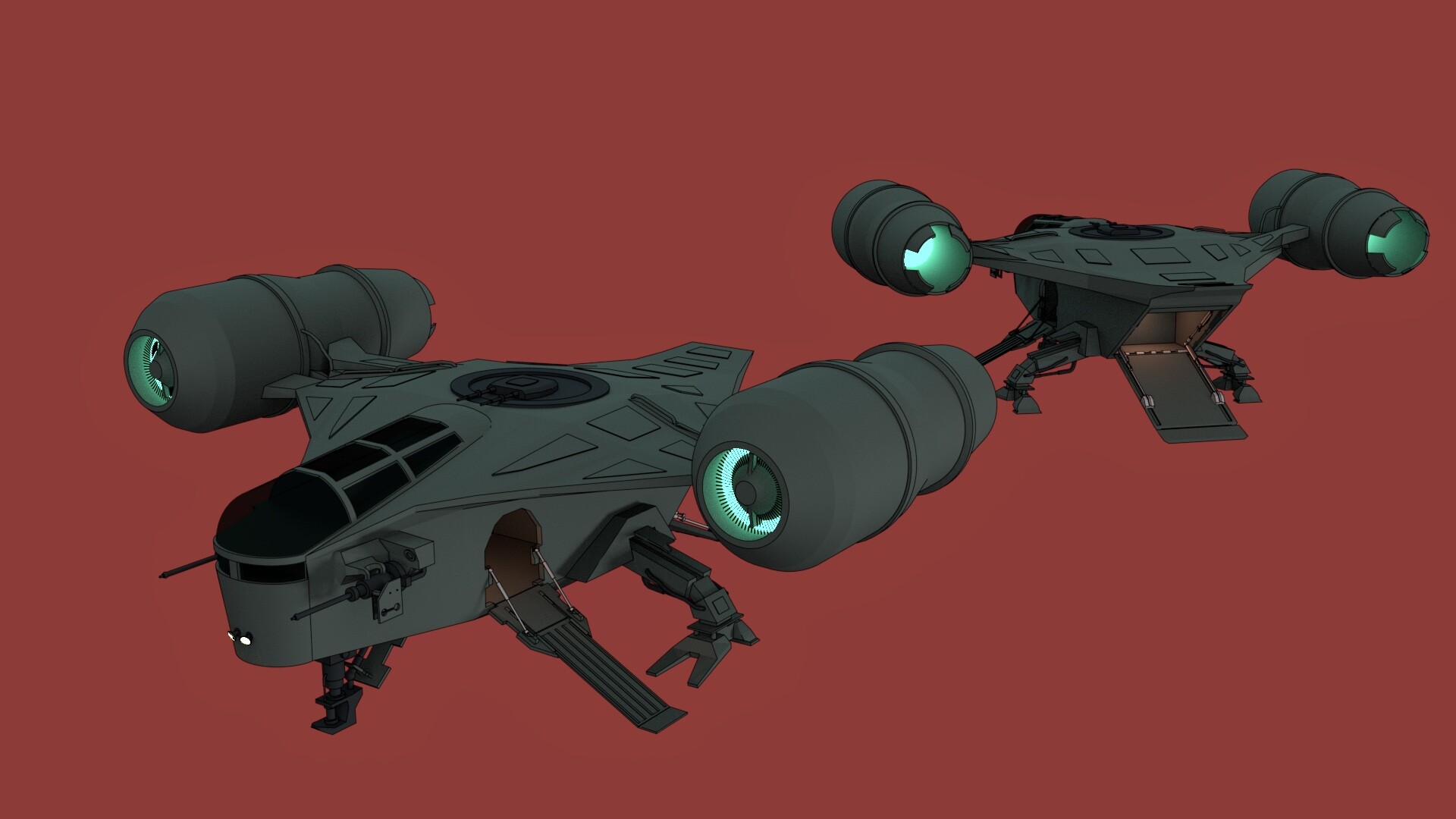 ArtStation - Mandalorian starship Cartoon stylization