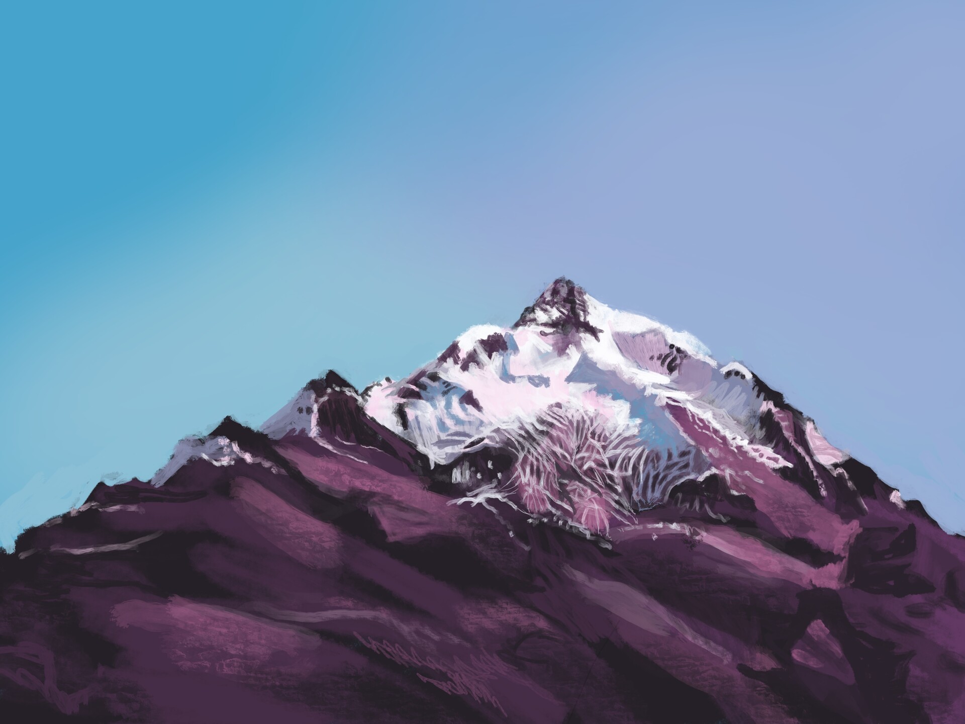 ArtStation - Mountain Study